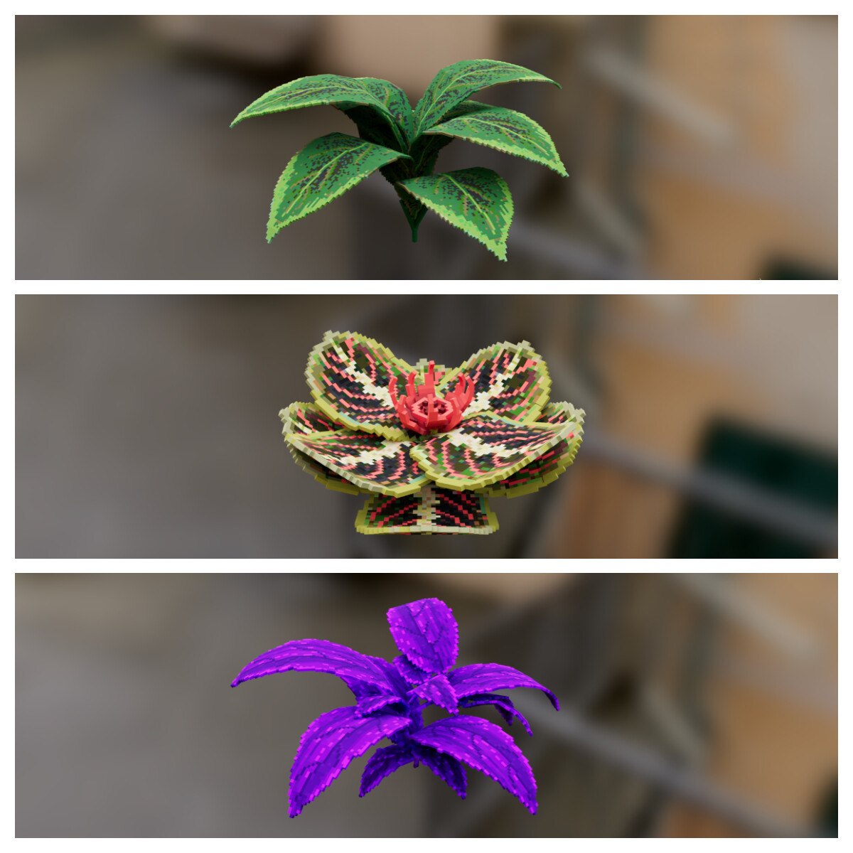 ArtStation - simple Colorful decoration plants