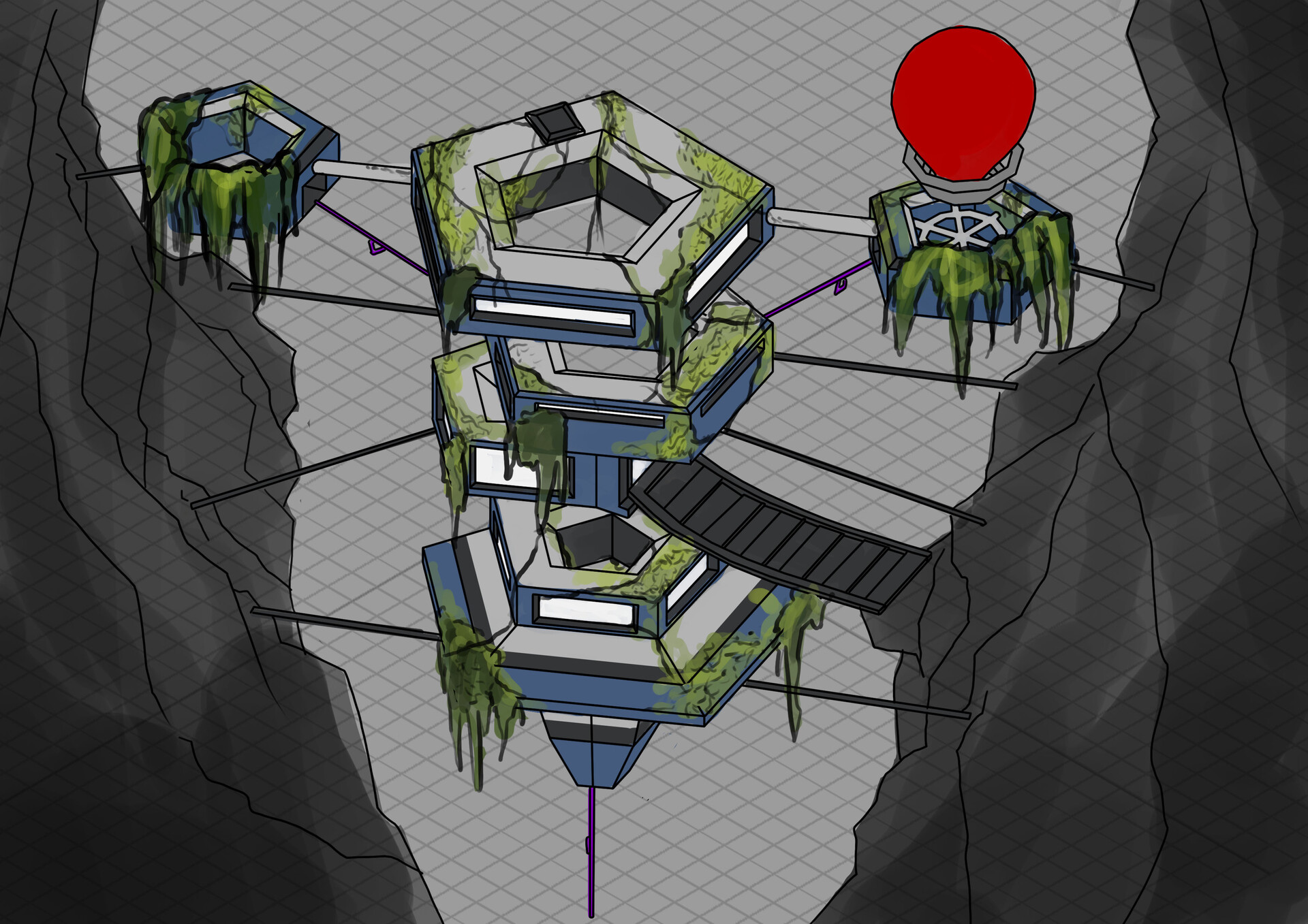 ArtStation - Fang's floating building