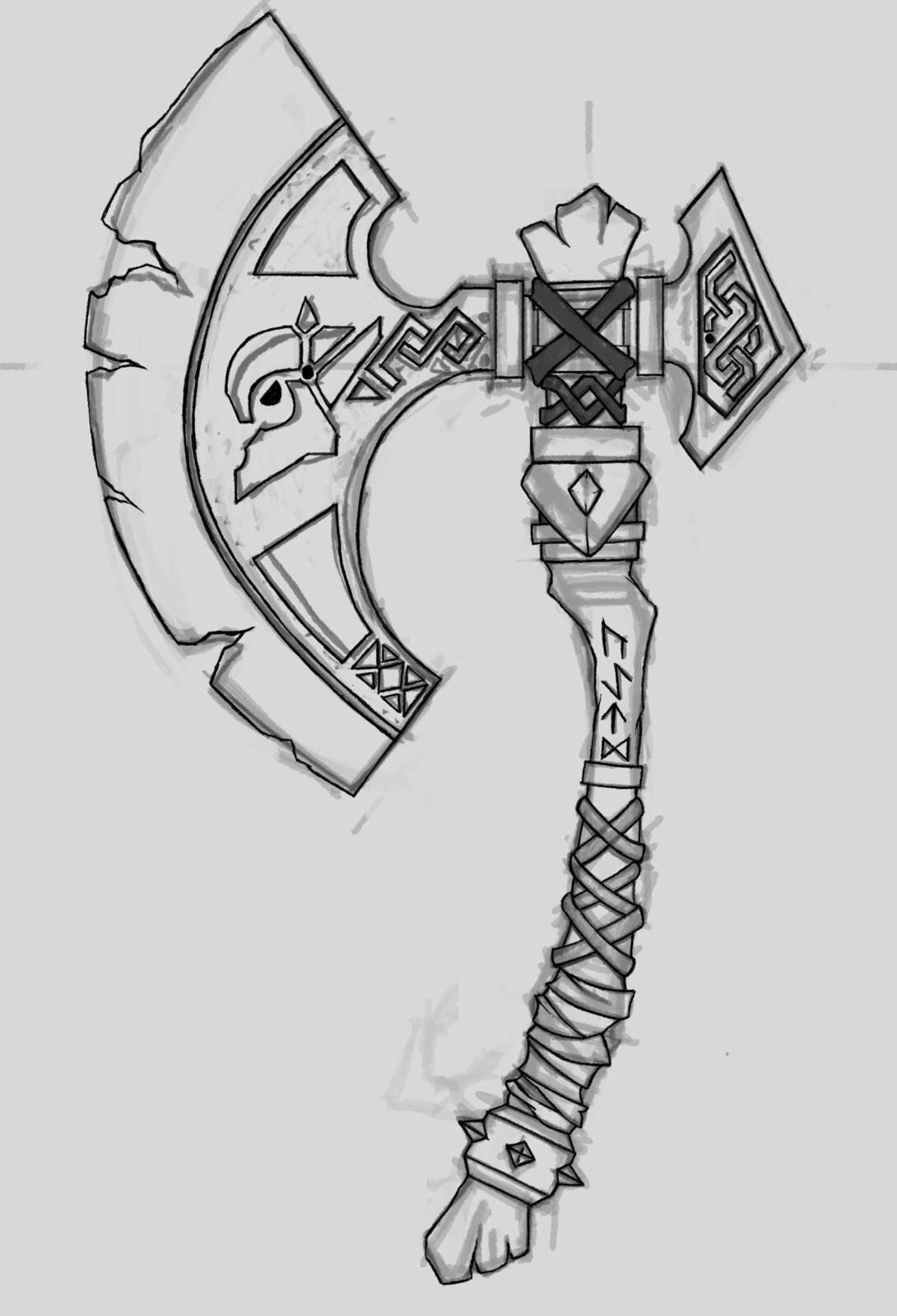 Connor Rowley - Stylized Runic Axe