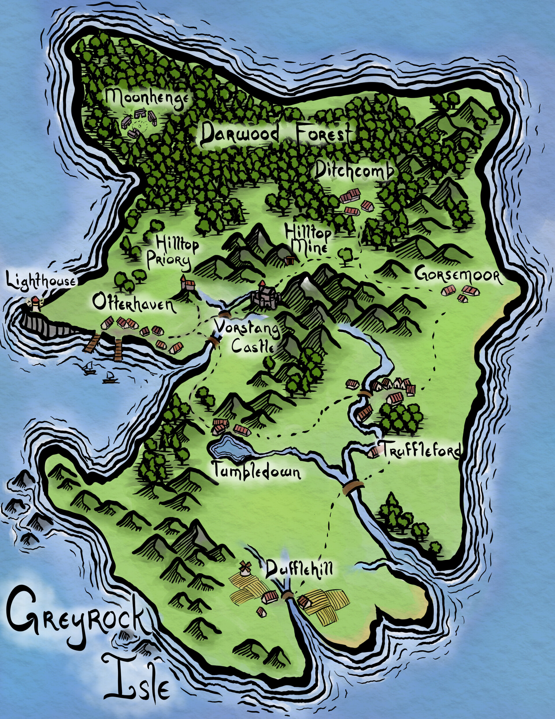Greyrock Isle Map by Ged Merrilin — ProUser.Me