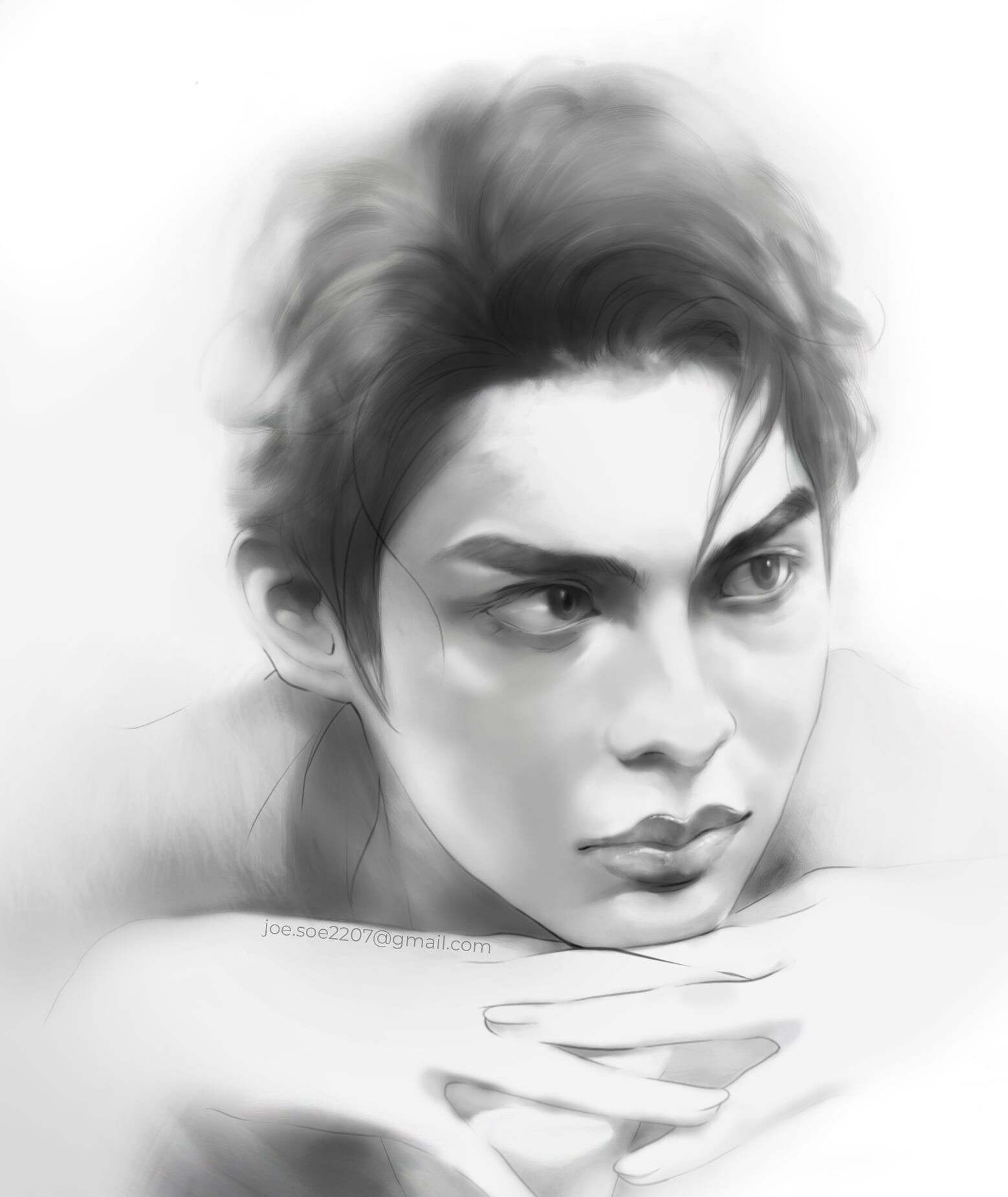 ArtStation - B/W Portrait Study