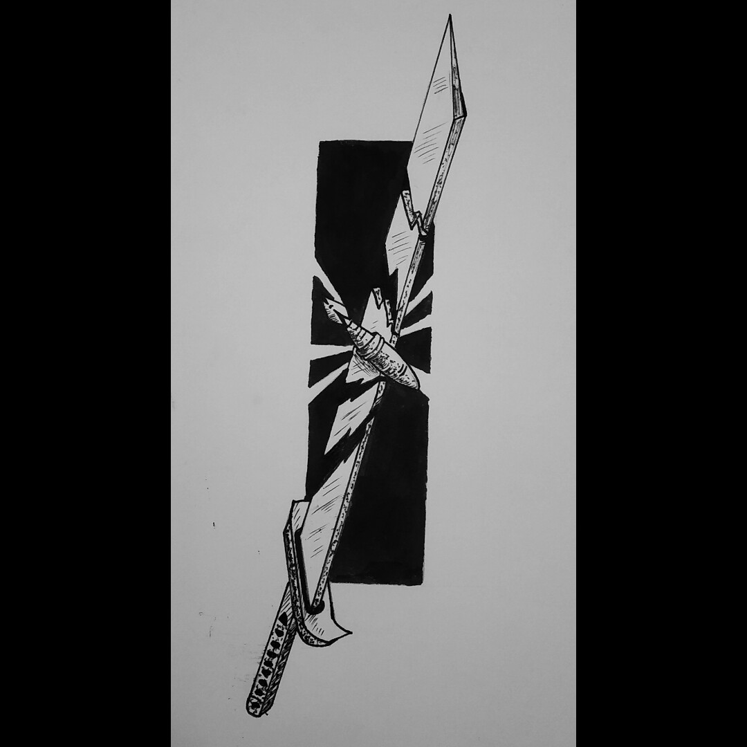 ArtStation - Pen is Mightier than Sword - Ink Sketch/Original Design