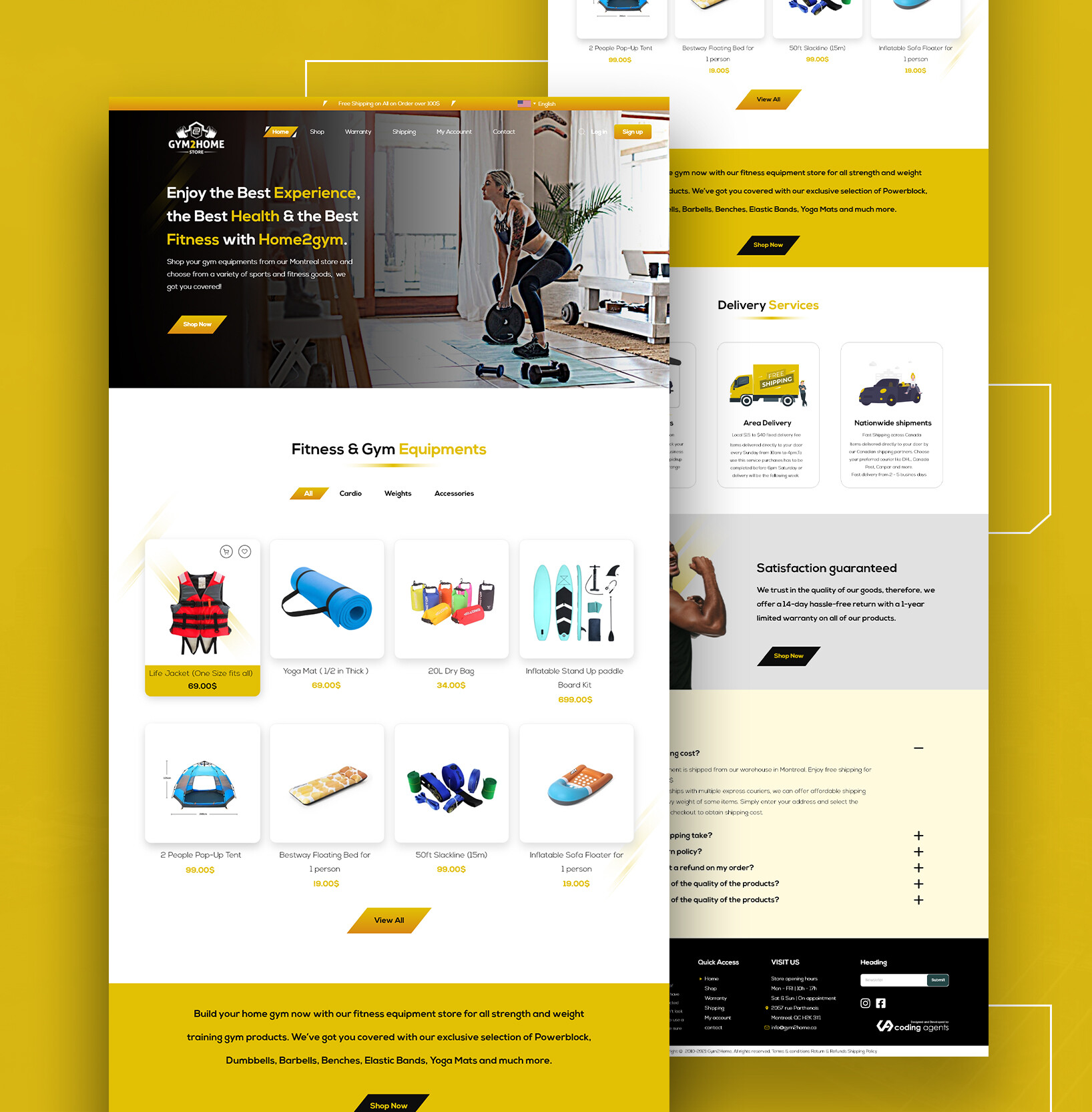 ArtStation - Gym & Shop website design