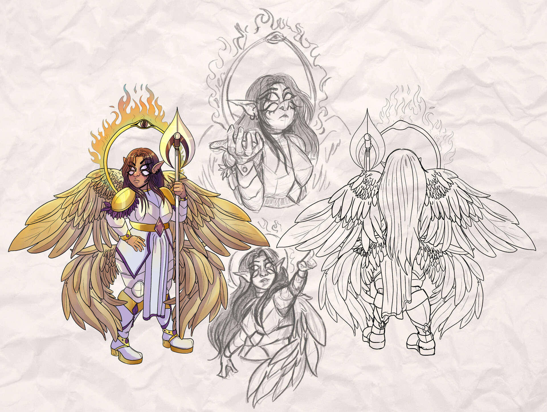 ArtStation - Angel vs Hellhound concepts