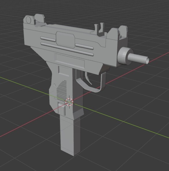 ArtStation - Low Poly Micro Uzi