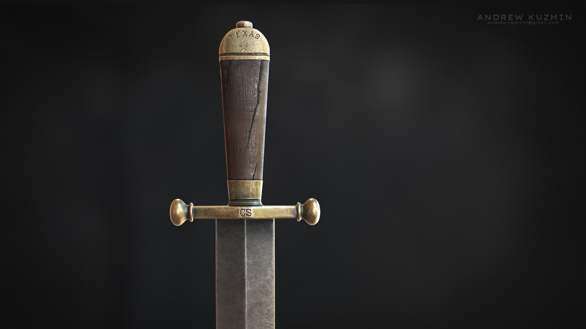 ArtStation - Arkansas Toothpick Bowie Knife - American Civil War