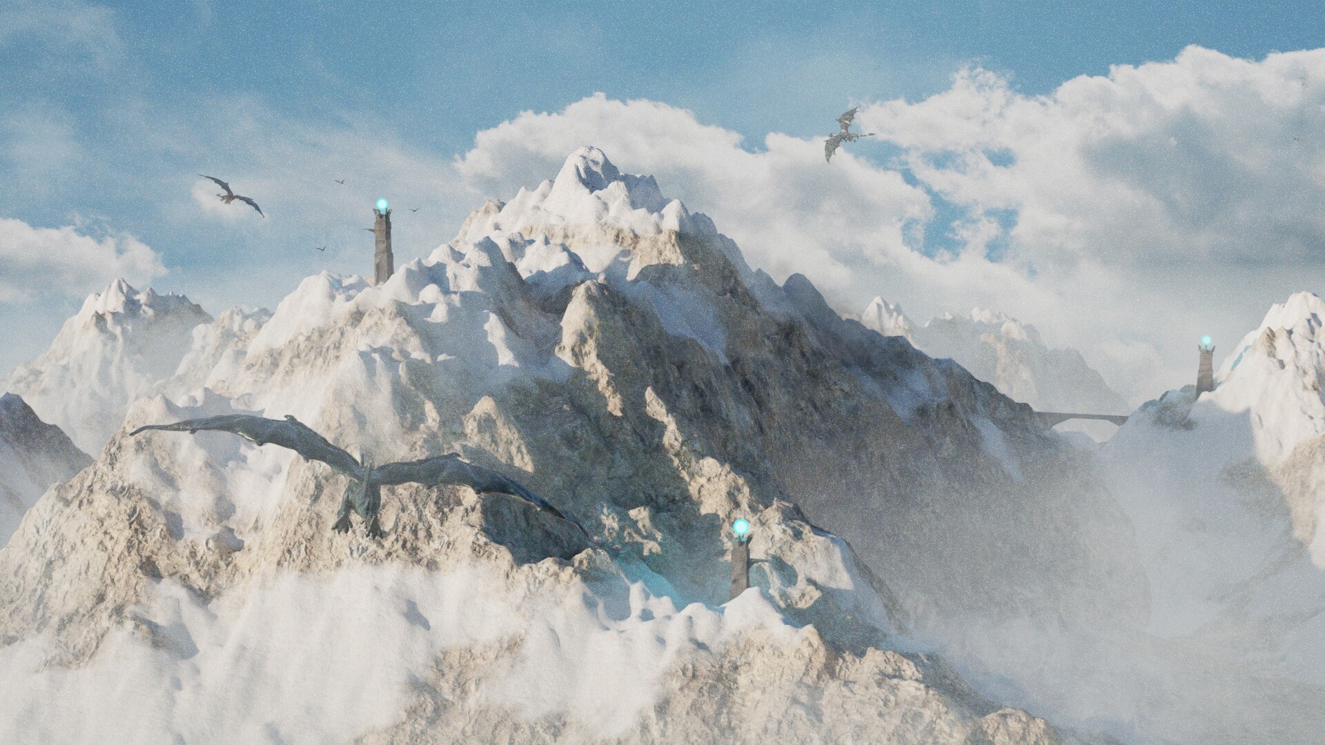 ArtStation - in the snowy mountains...