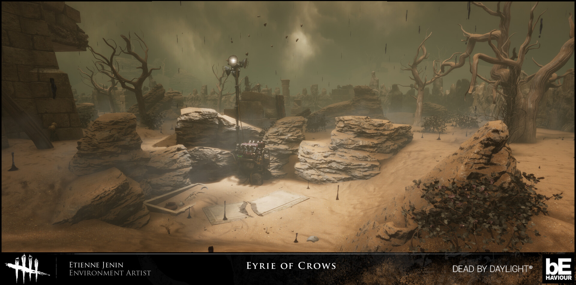 Étienne Jenin - Dead by Daylight Eyrie of Crows map Level Art