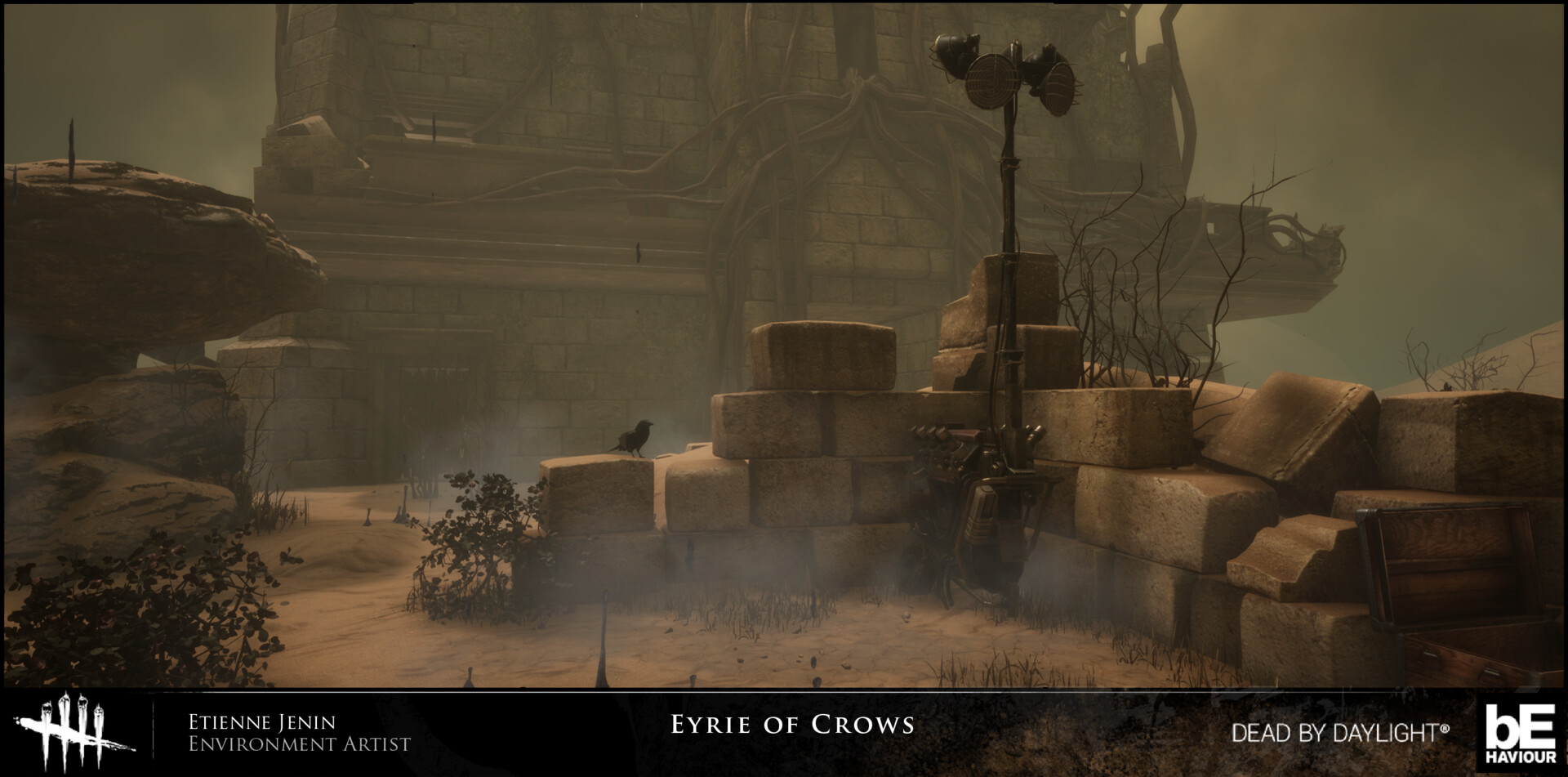 Étienne Jenin - Dead by Daylight Eyrie of Crows map Level Art