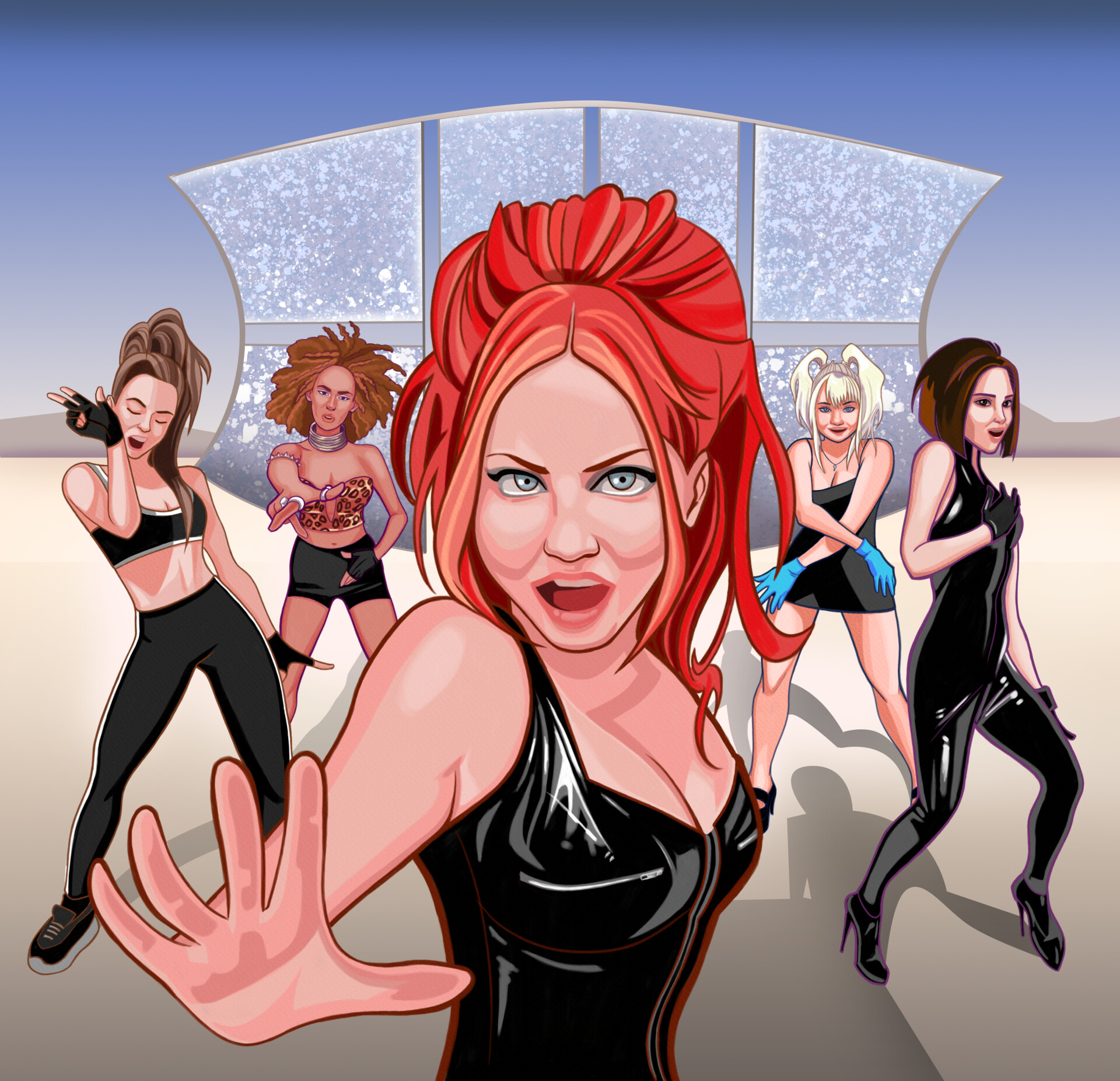 spice girl drawings