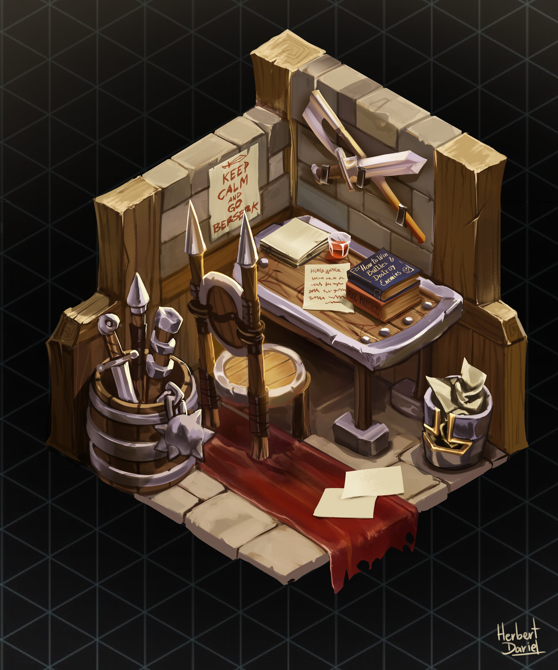 ArtStation - Warrior room