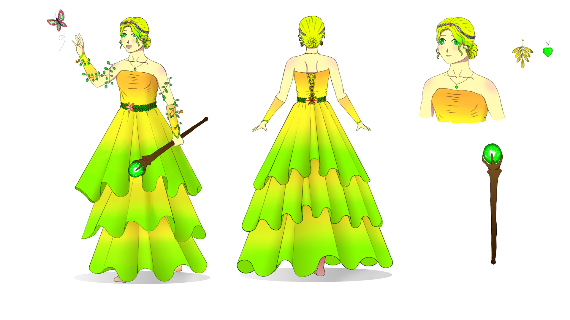 ArtStation - Forest lady reference sheet