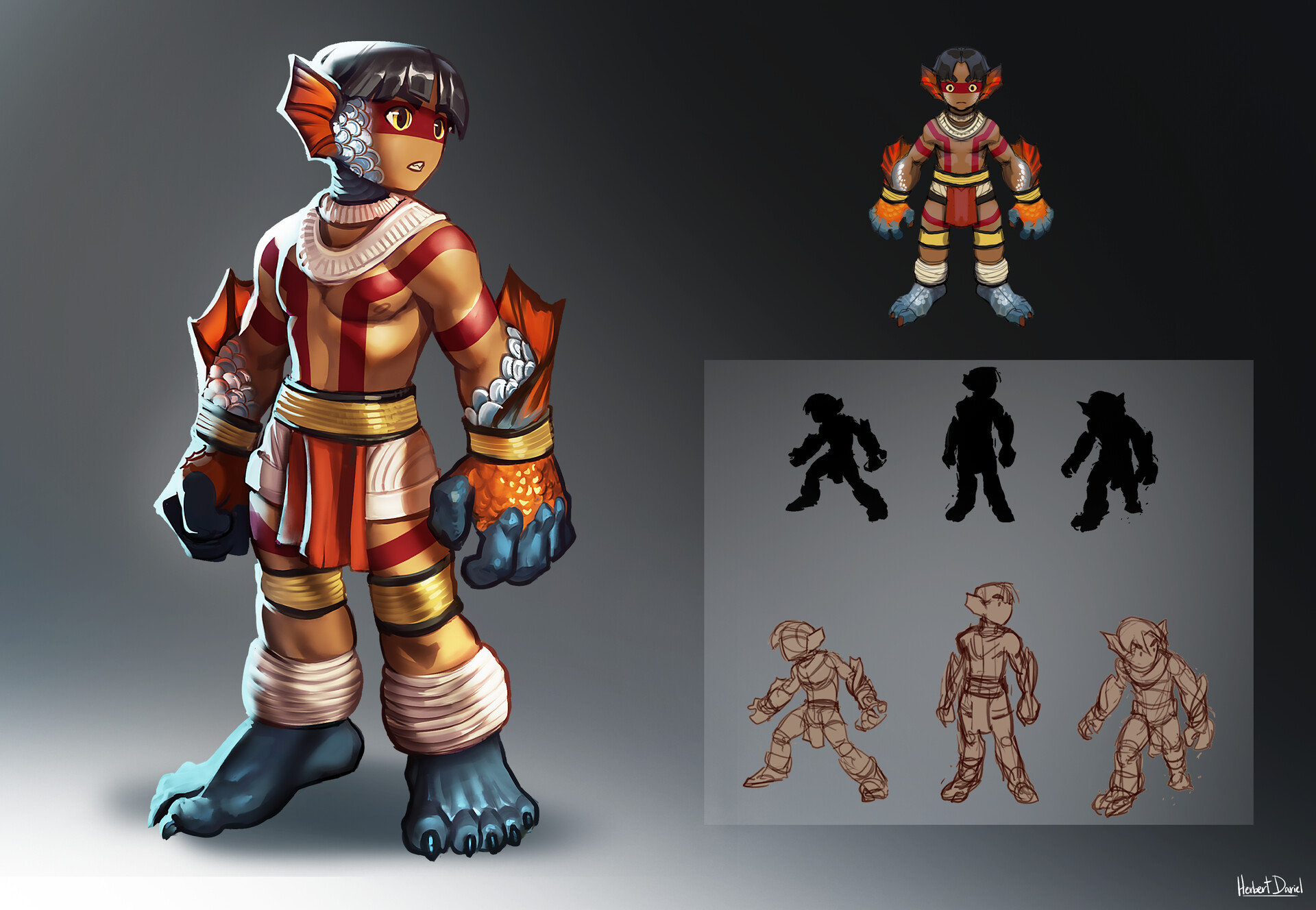 ArtStation - Fish boy