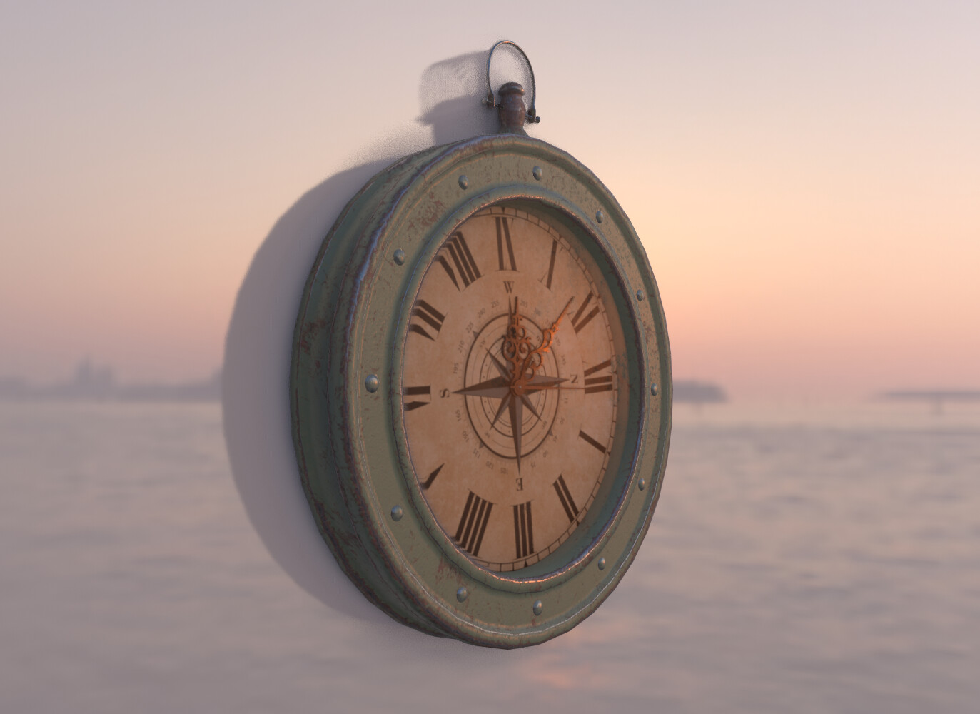 ArtStation - Low-Poly Old Clock