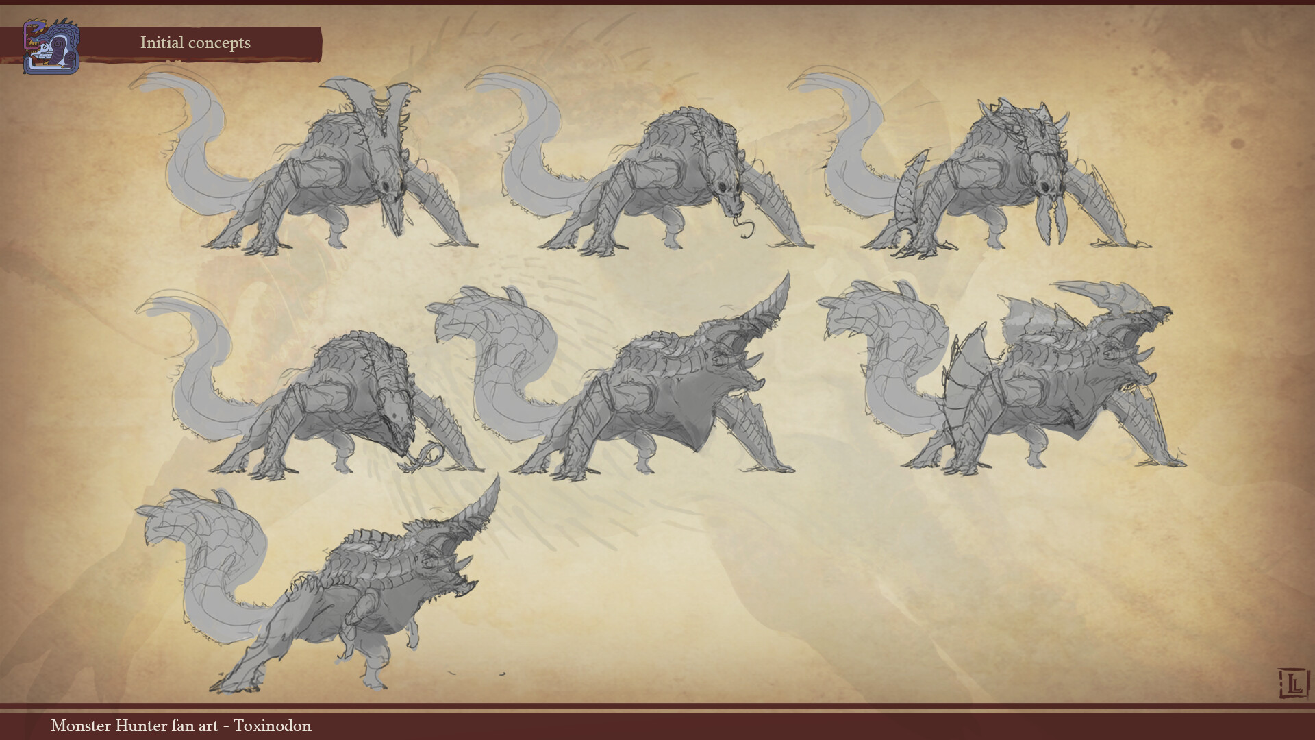 Léon Leclerc - Monster hunter Fan art : Toxinodon