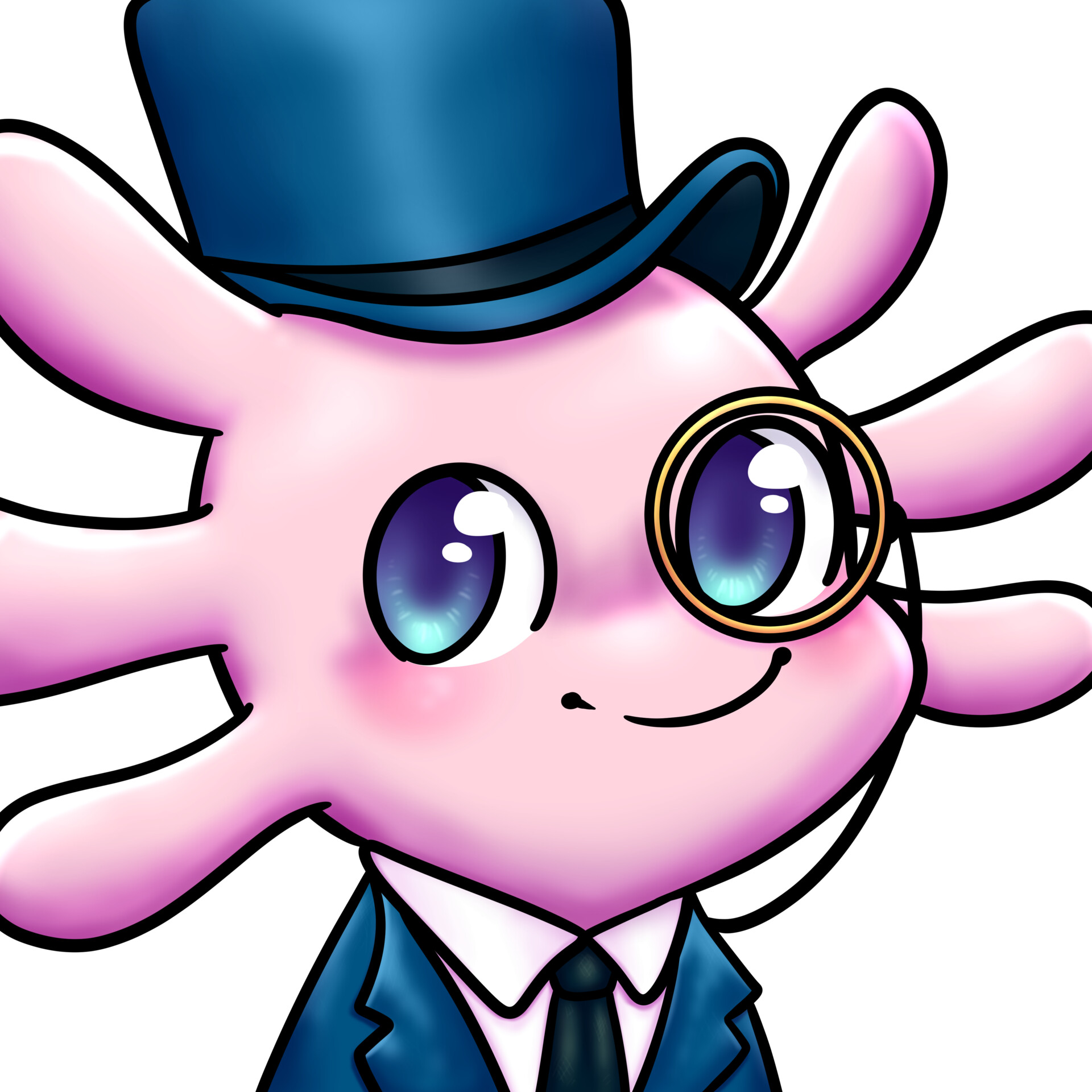 ArtStation - Fancy Axolotl Commission