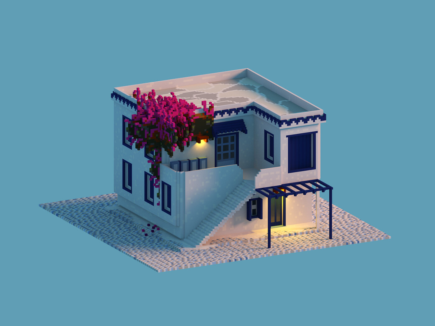 ArtStation - Voxel Houses
