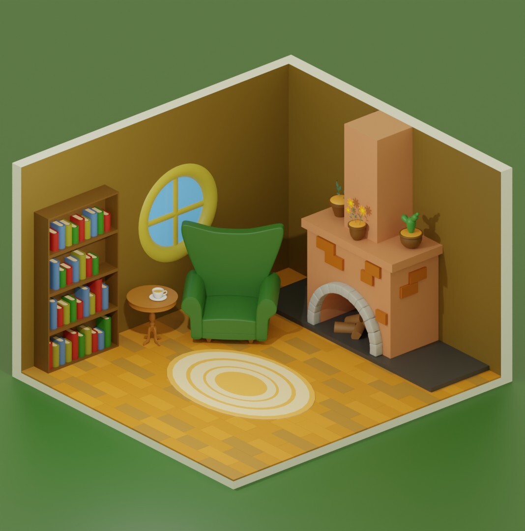 ArtStation - Isometric Diorama Scene