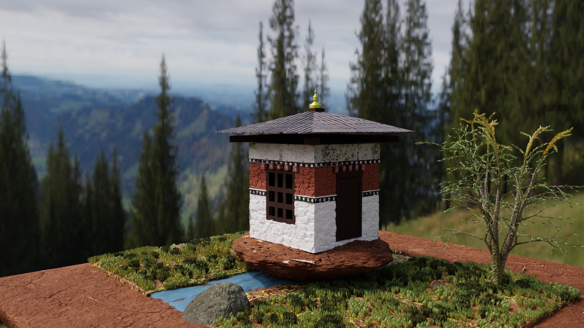 ArtStation - Miniature Chorten