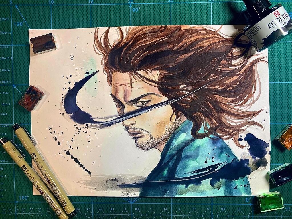 ArtStation - Takehiko Inoue Study (Miyamoto Musashi) - 2021