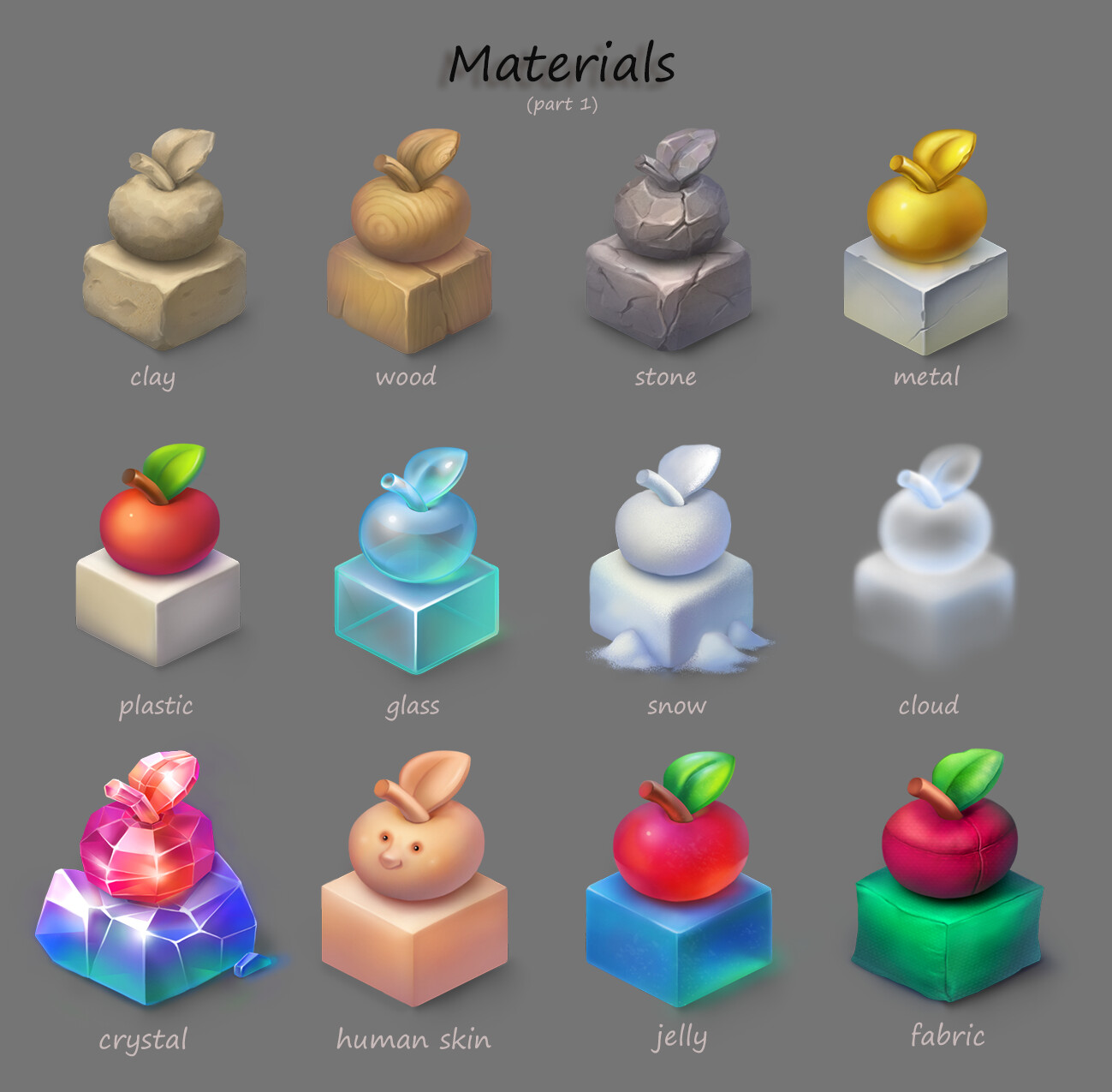 ArtStation - Materials casual game art