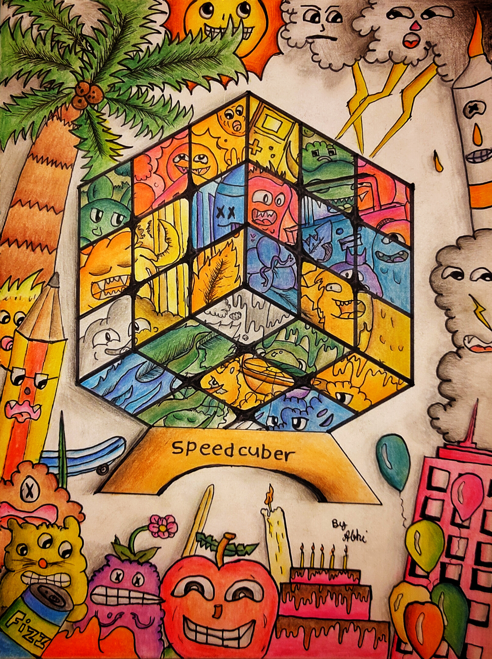 ArtStation - speedcuber doodlehouse