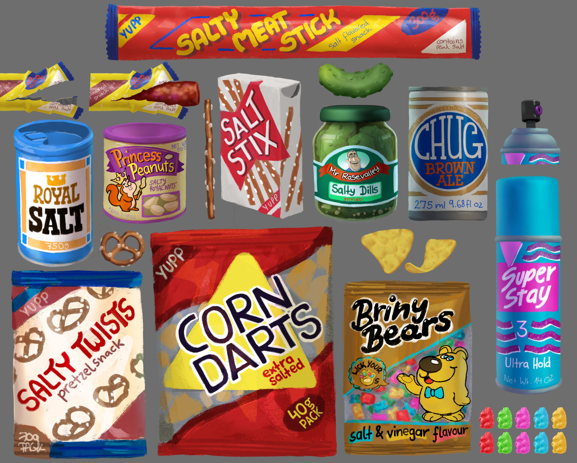 ArtStation - Sprite Fright - Snacks and other Props