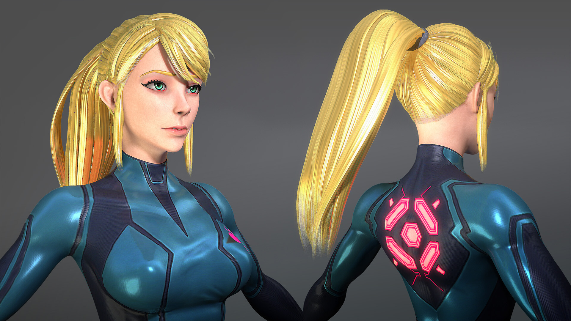 Jesús Otermin - Zero Suit Samus and Baby Metroid