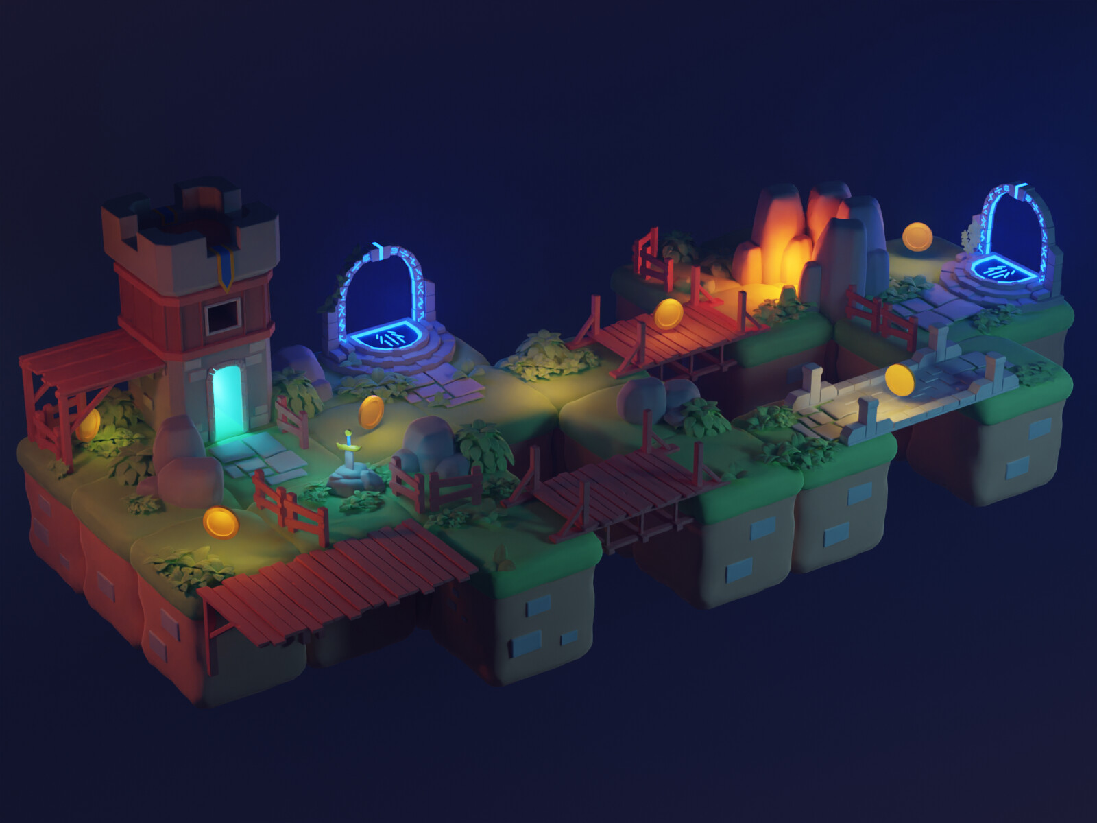 ArtStation - Low Poly Cube Level Design