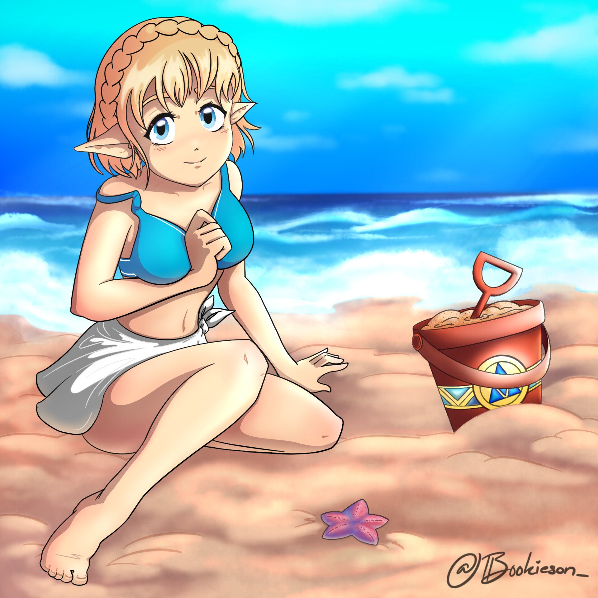 ArtStation - Beach Zelda (Legend of Zelda)