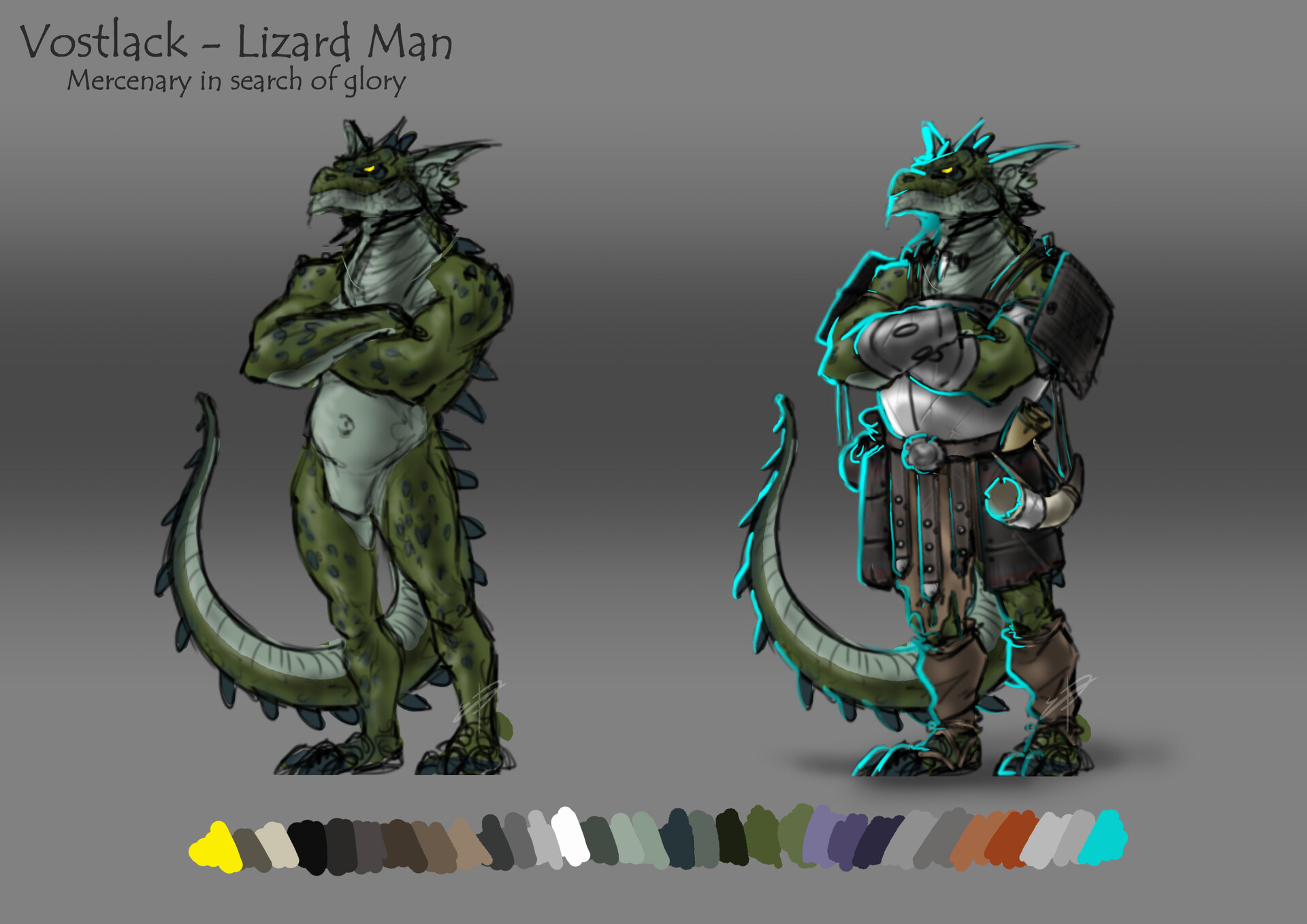 ArtStation - Vostlack - Lizard Man Concepts