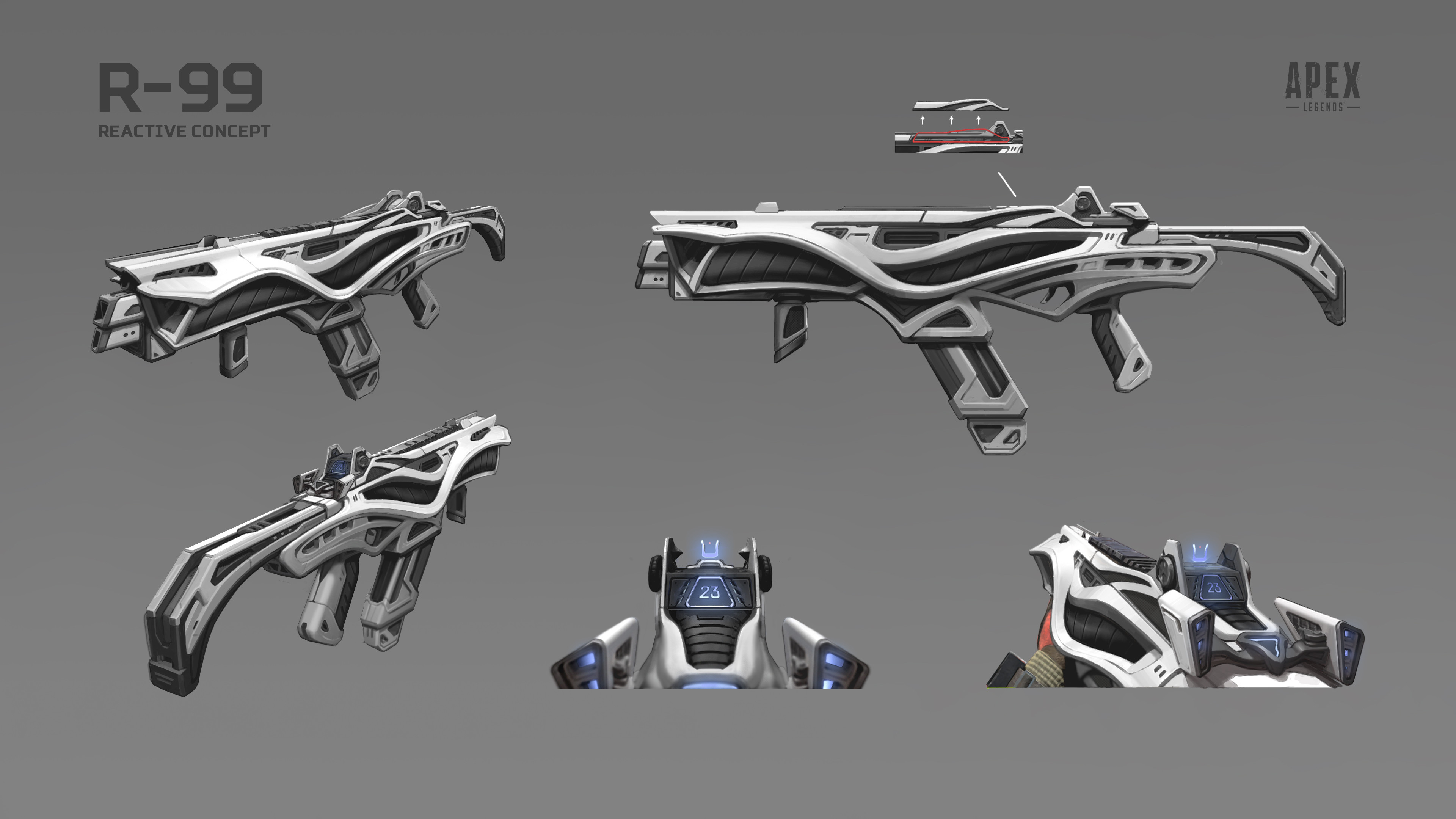 Concept Artist and User Interface Designer - APEX Legends: R99 Reactive Skin