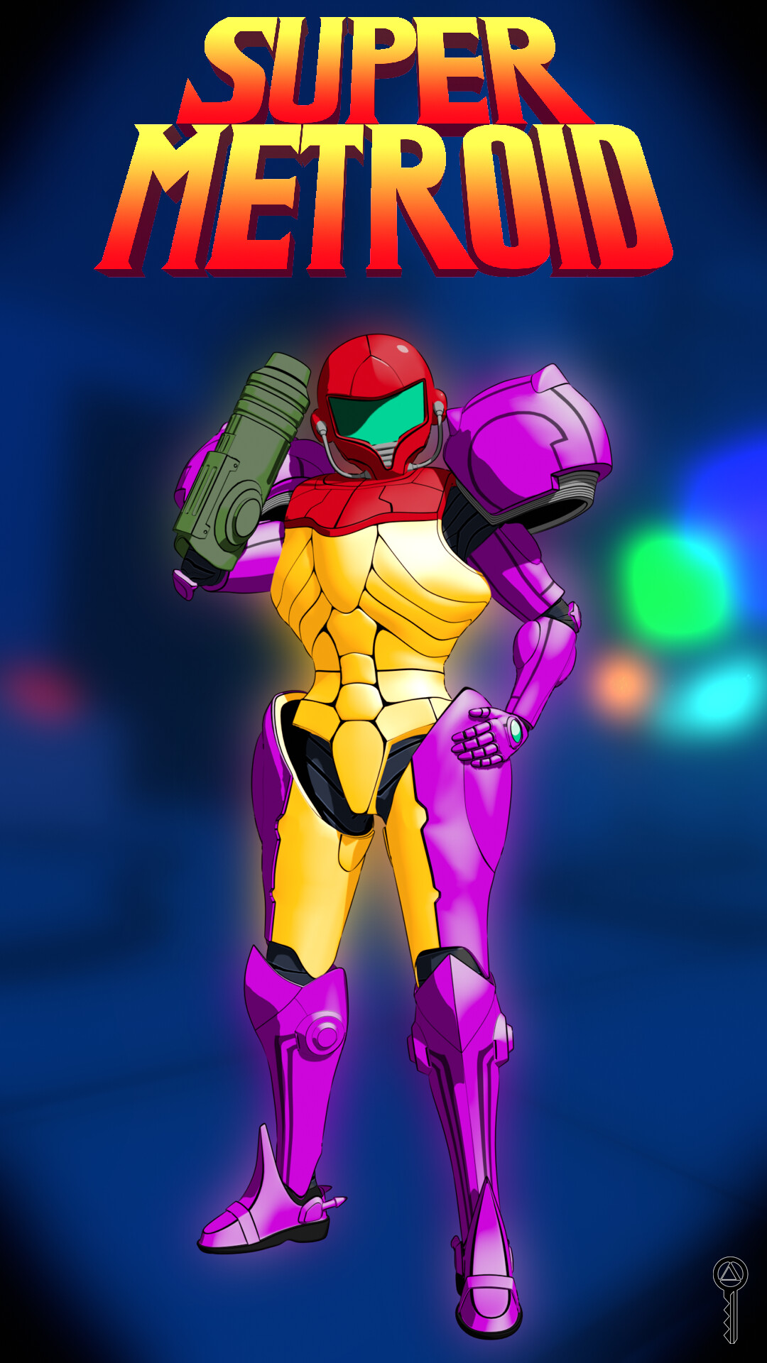 Delta-key - Samus Aran - Super Metroid fan art