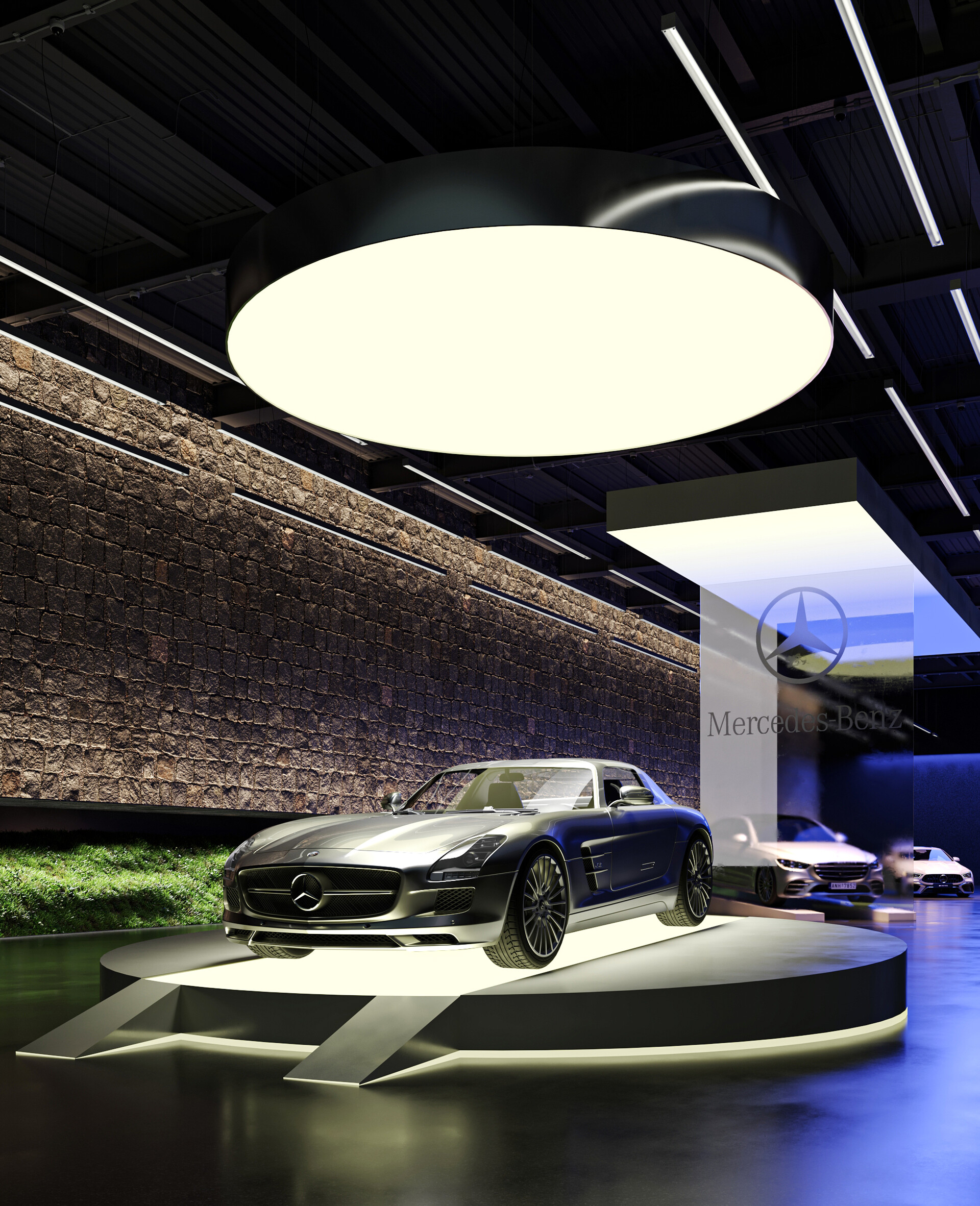 ArtStation - Visualization of the Mercedes-Benz exhibition