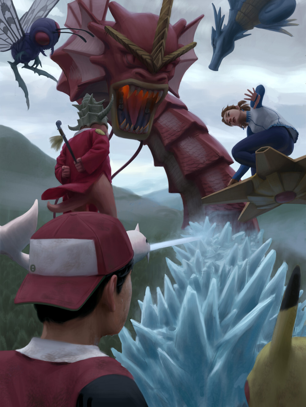 ArtStation - 14 Golden Gyarados investigation 황금갸라도스 조사（ゴールデンギャラドス調査）