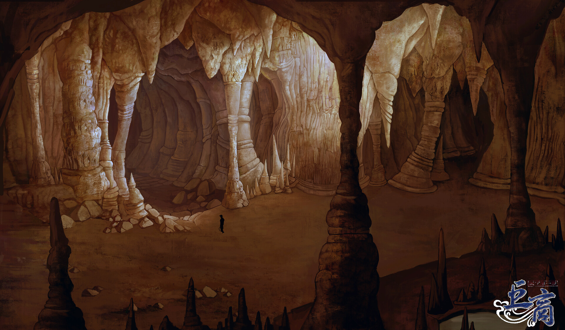 ArtStation - Ruins in a cave.