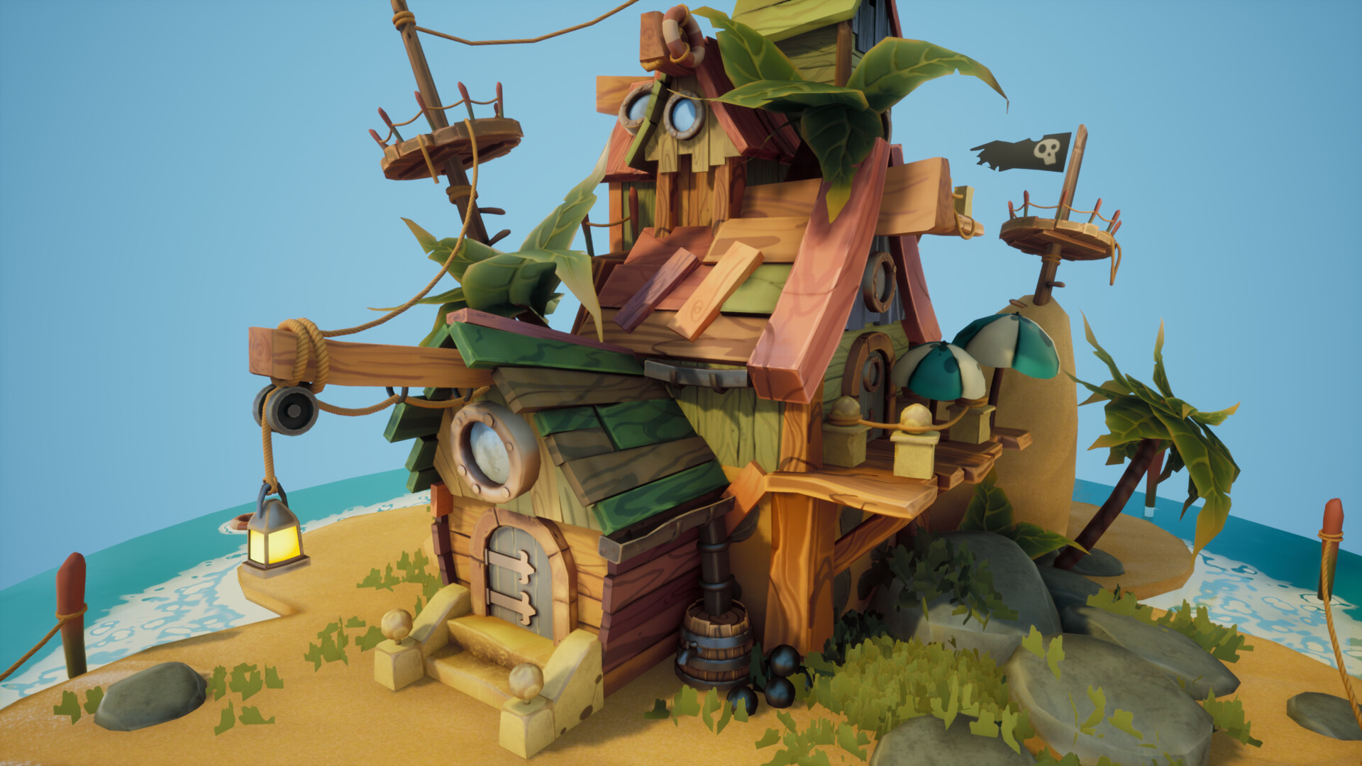 Romane Weiss - Stylized Pirate Hideout (Pirate Hut)