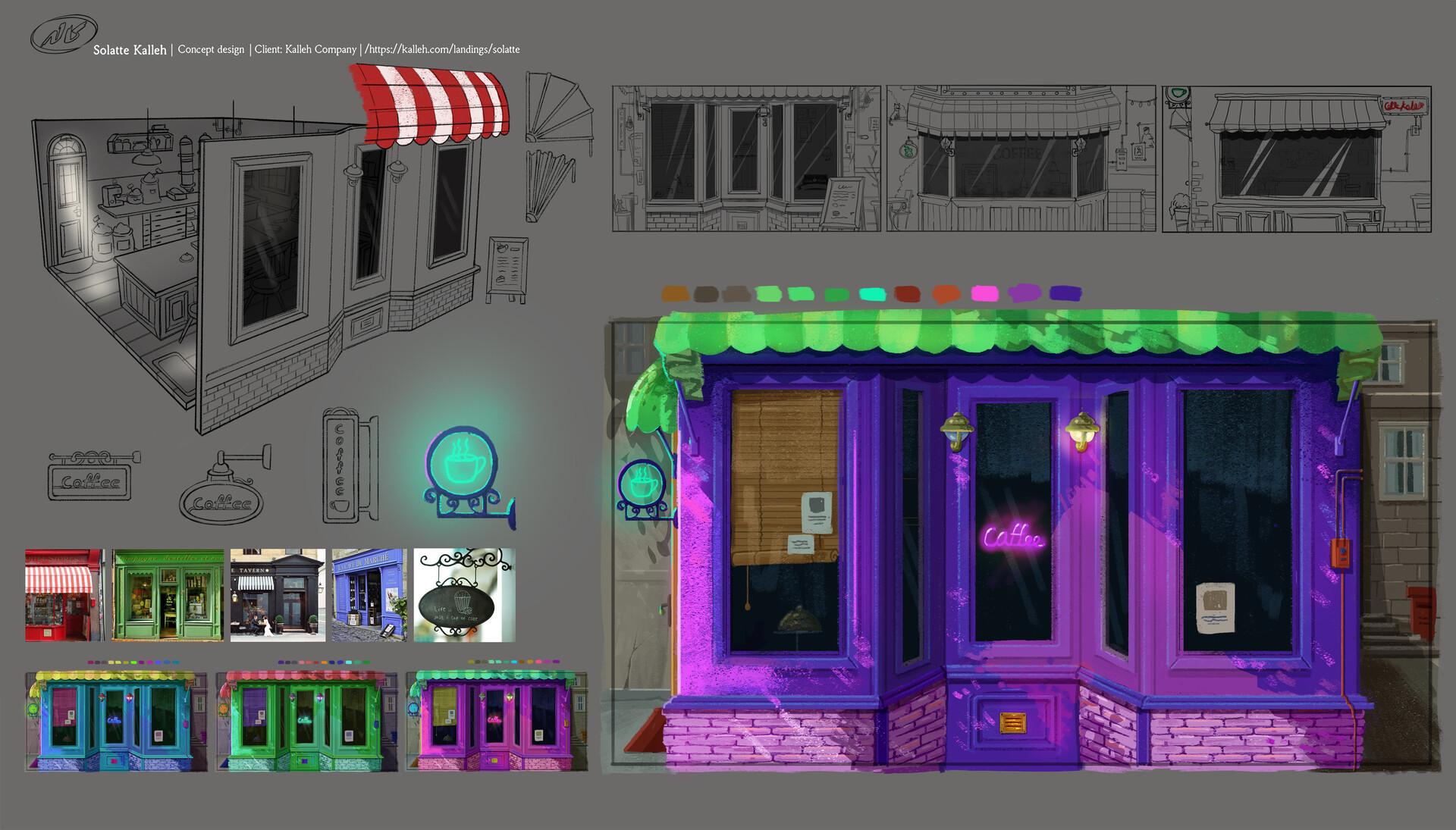 ArtStation - Coffee shop out door concept design