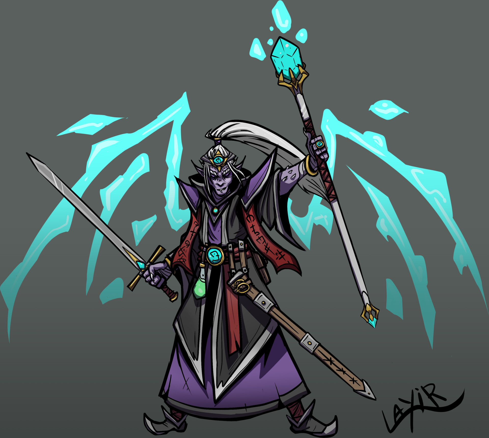 ArtStation - Moon Elf Sorcerer