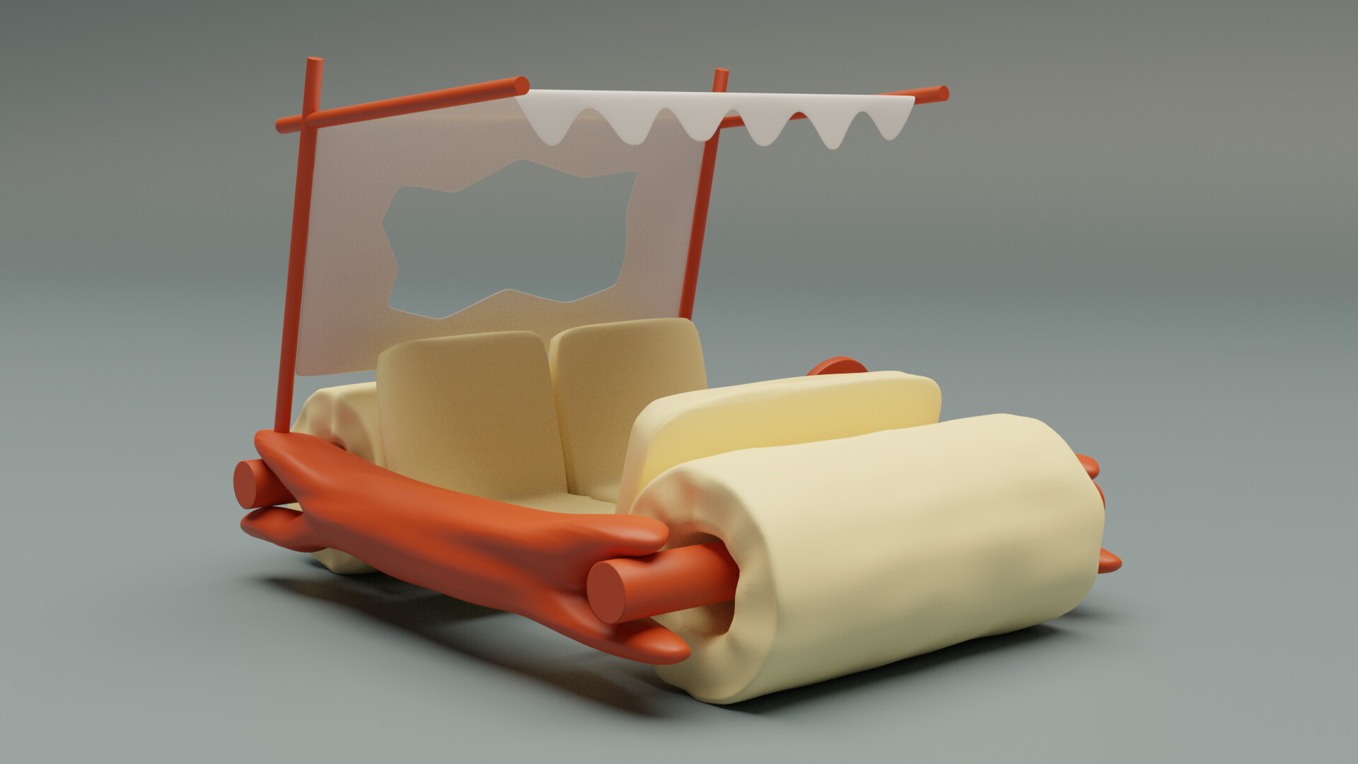 ArtStation - Flintstones Car 3D Model