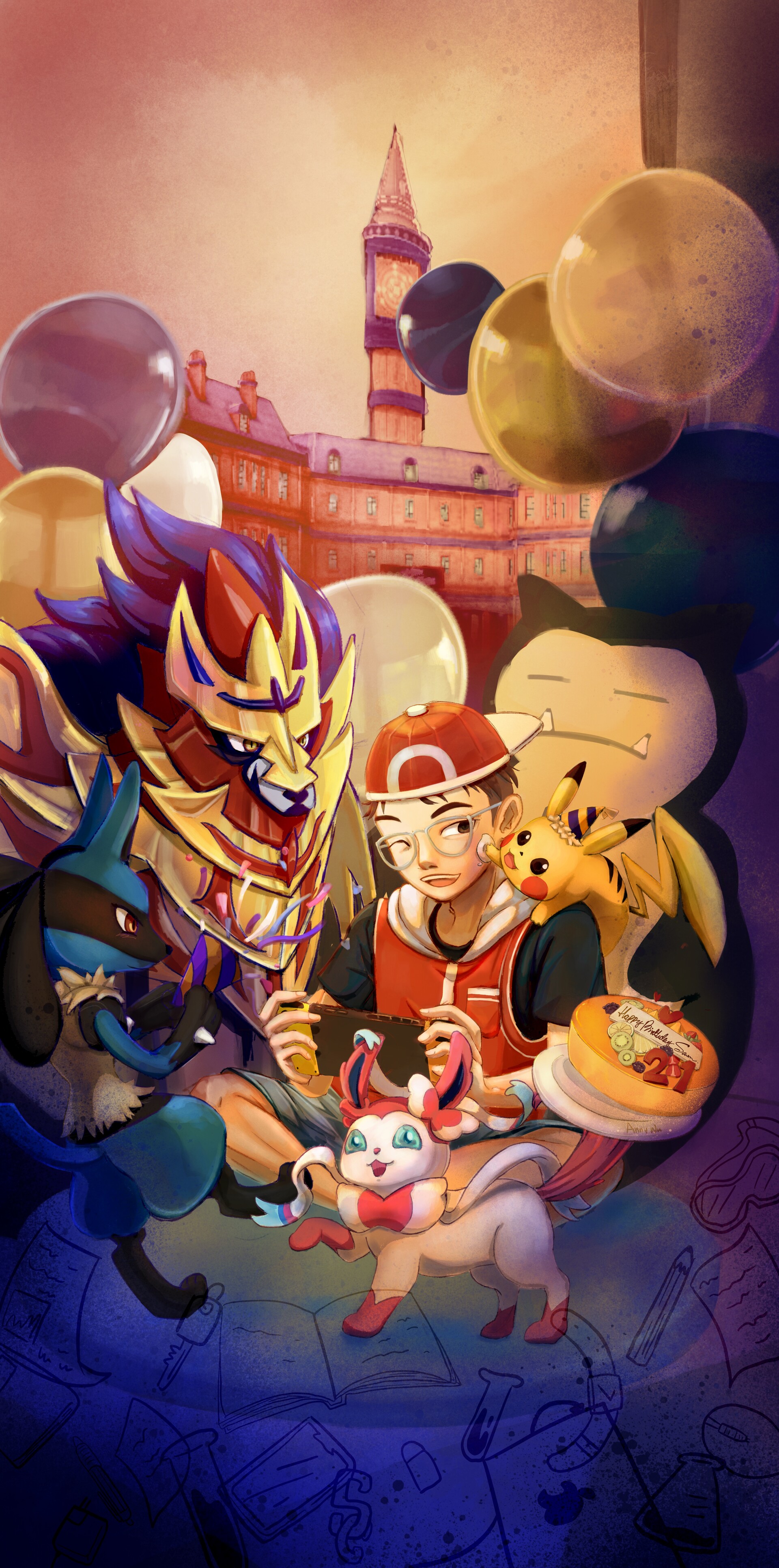 ArtStation - birthday with pokemons