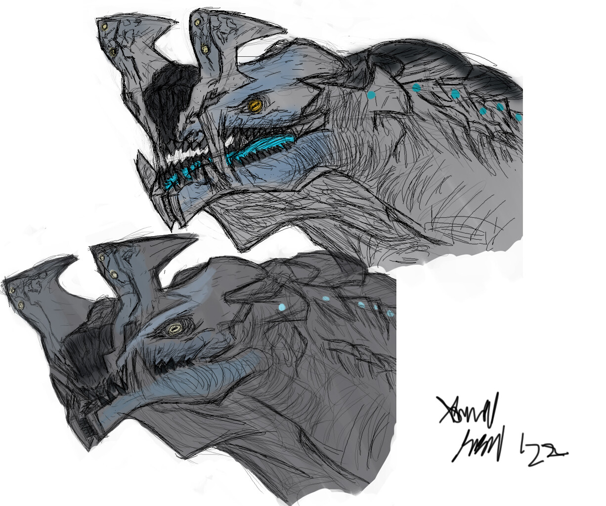 Pacific Rim Kaiju Otachi Drawing