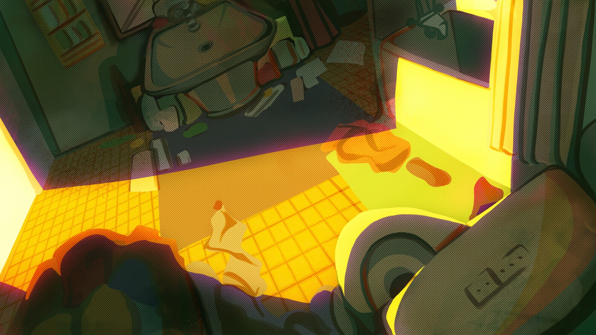 ArtStation - messy bathroom