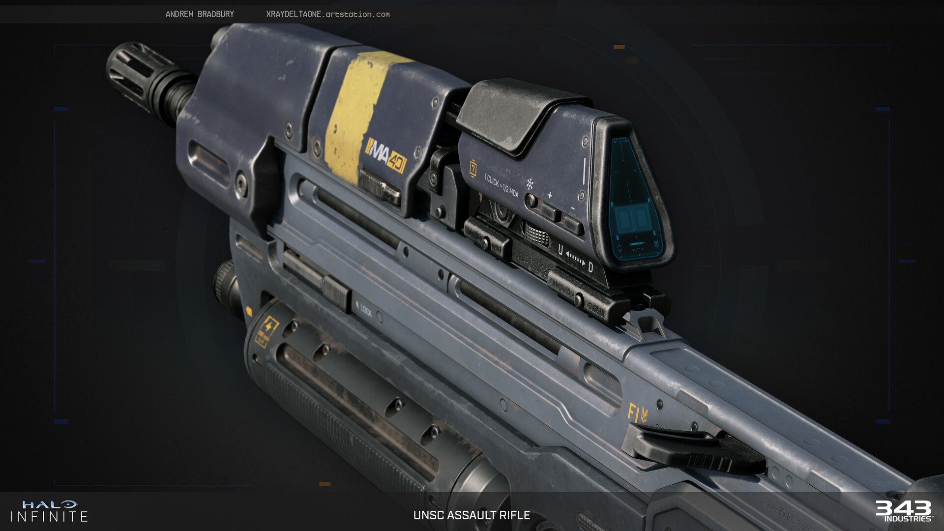 Andrew Bradbury Artstation - Halo Infinite UNSC Assault Rifle in-game