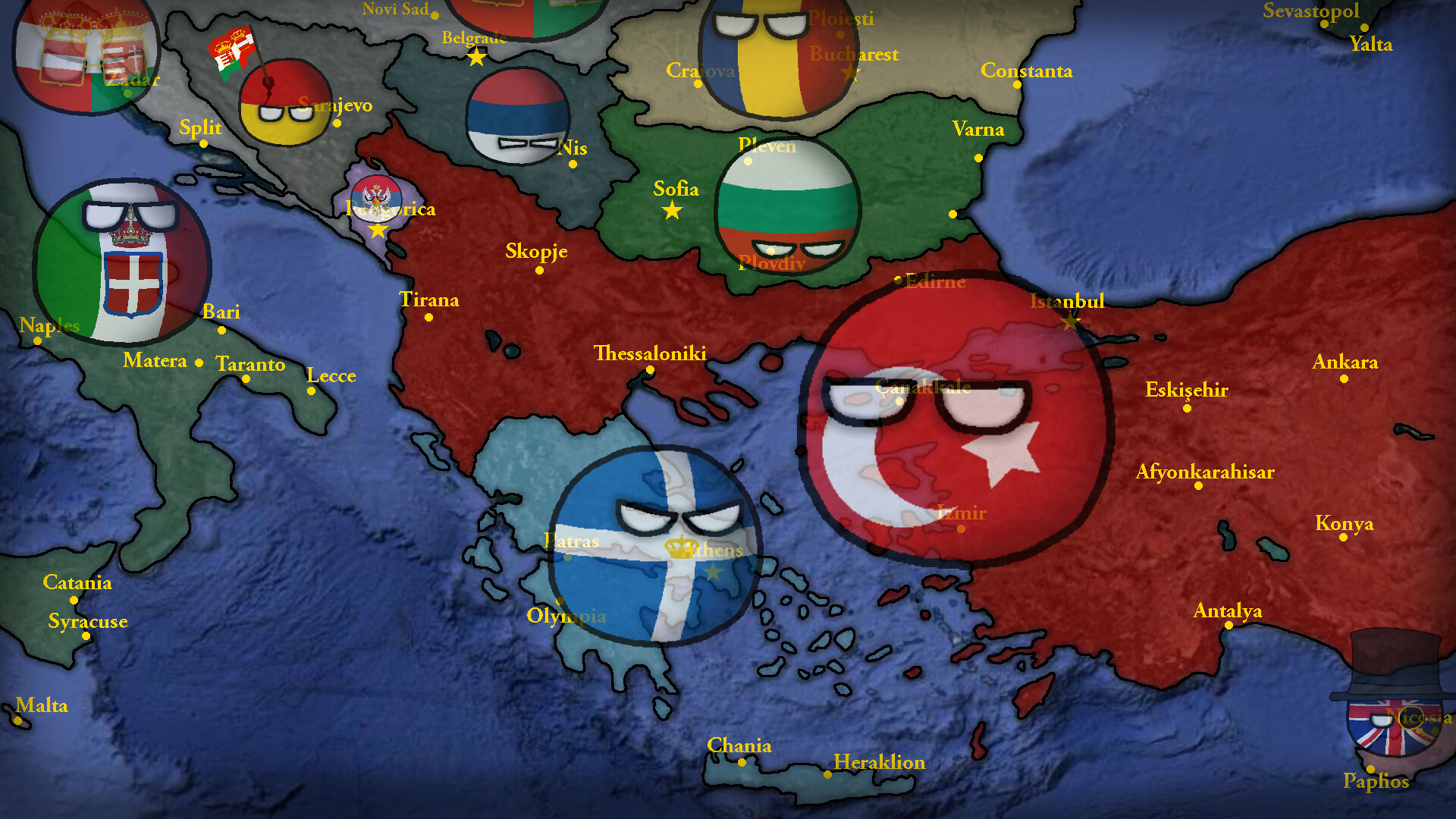 ArtStation - Balkans circa 1911 w/ Countryballs