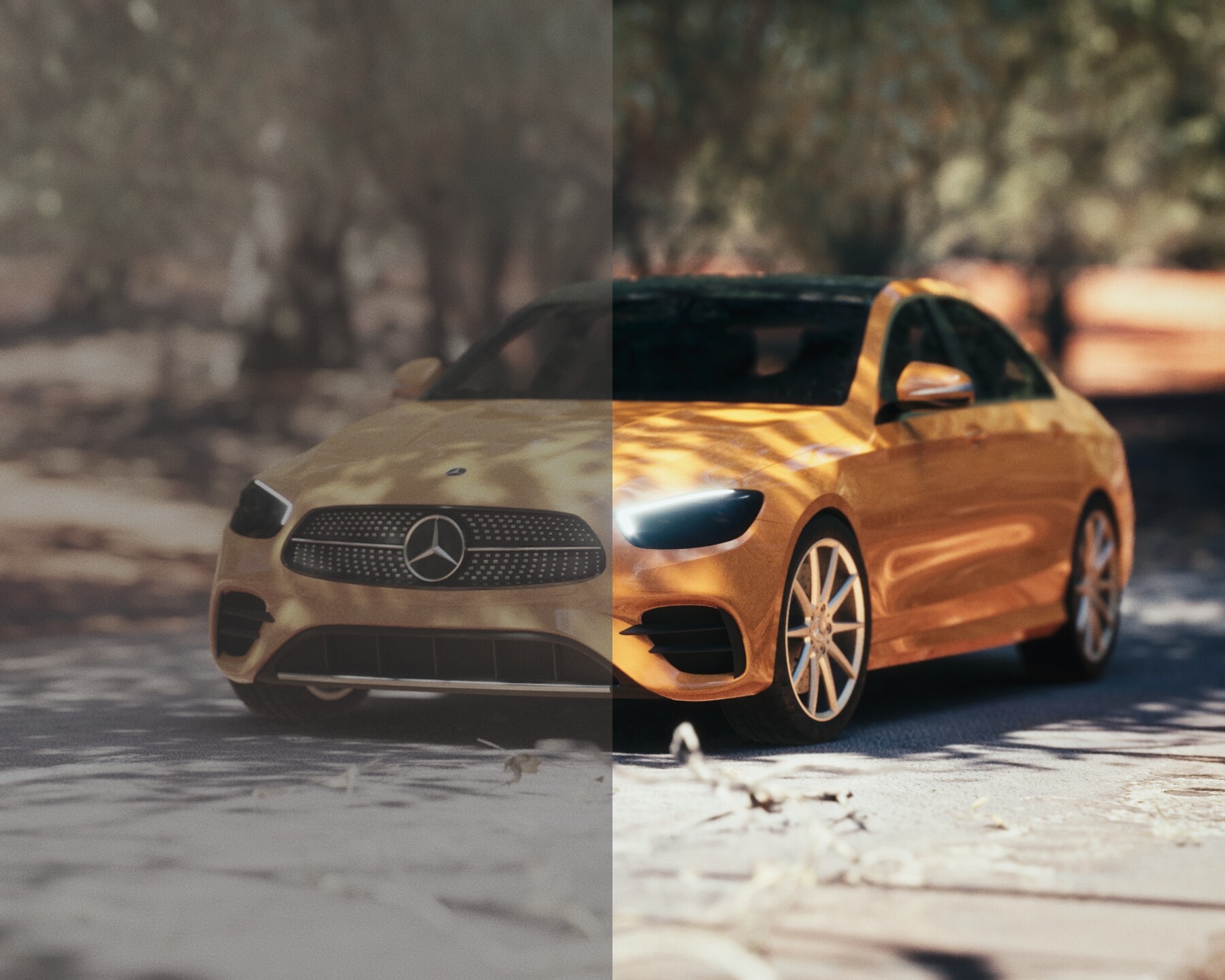 ArtStation - Filmic Cinematic Color Grading of my Mercedes Movie!