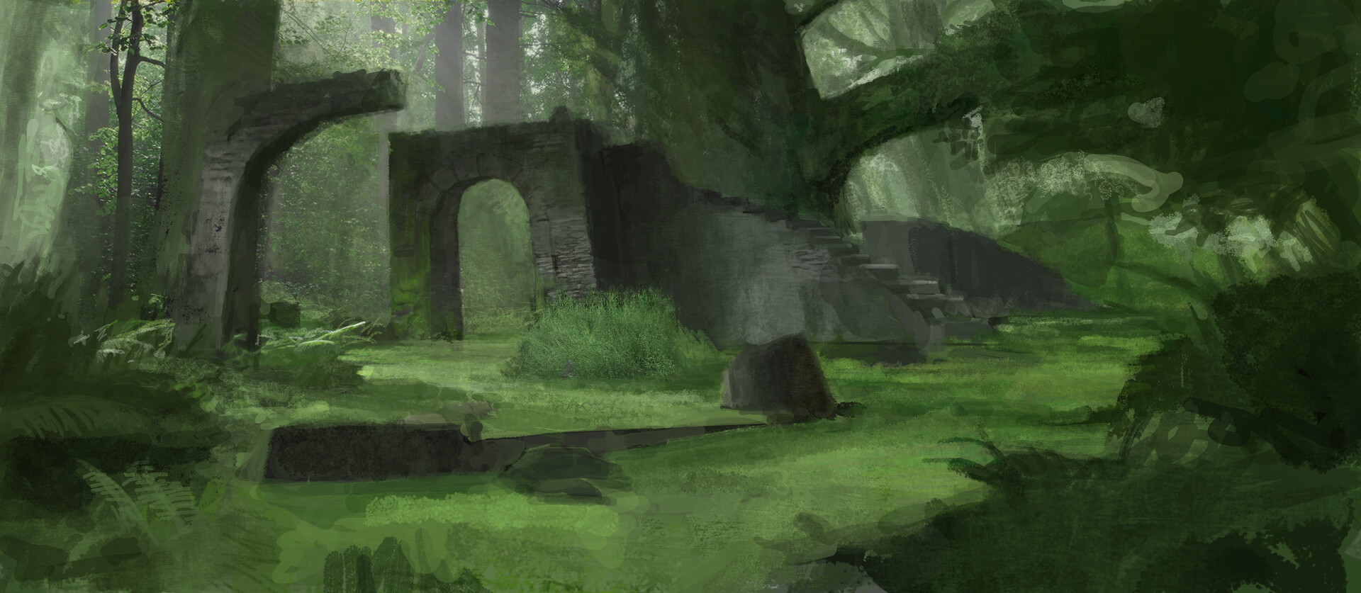 ArtStation - Ruins sketch