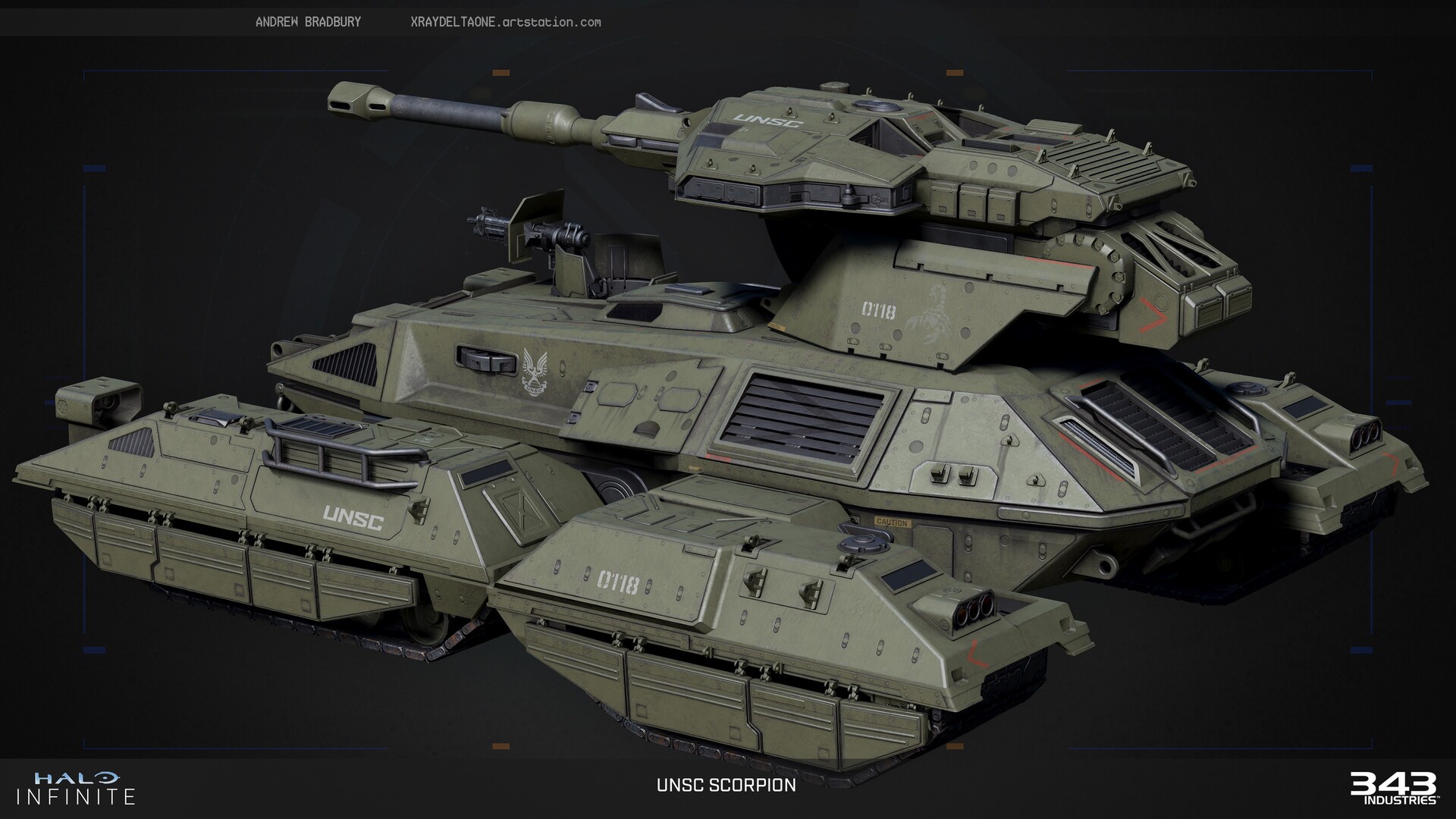 Andrew Bradbury Artstation - Halo Infinite UNSC Scorpion