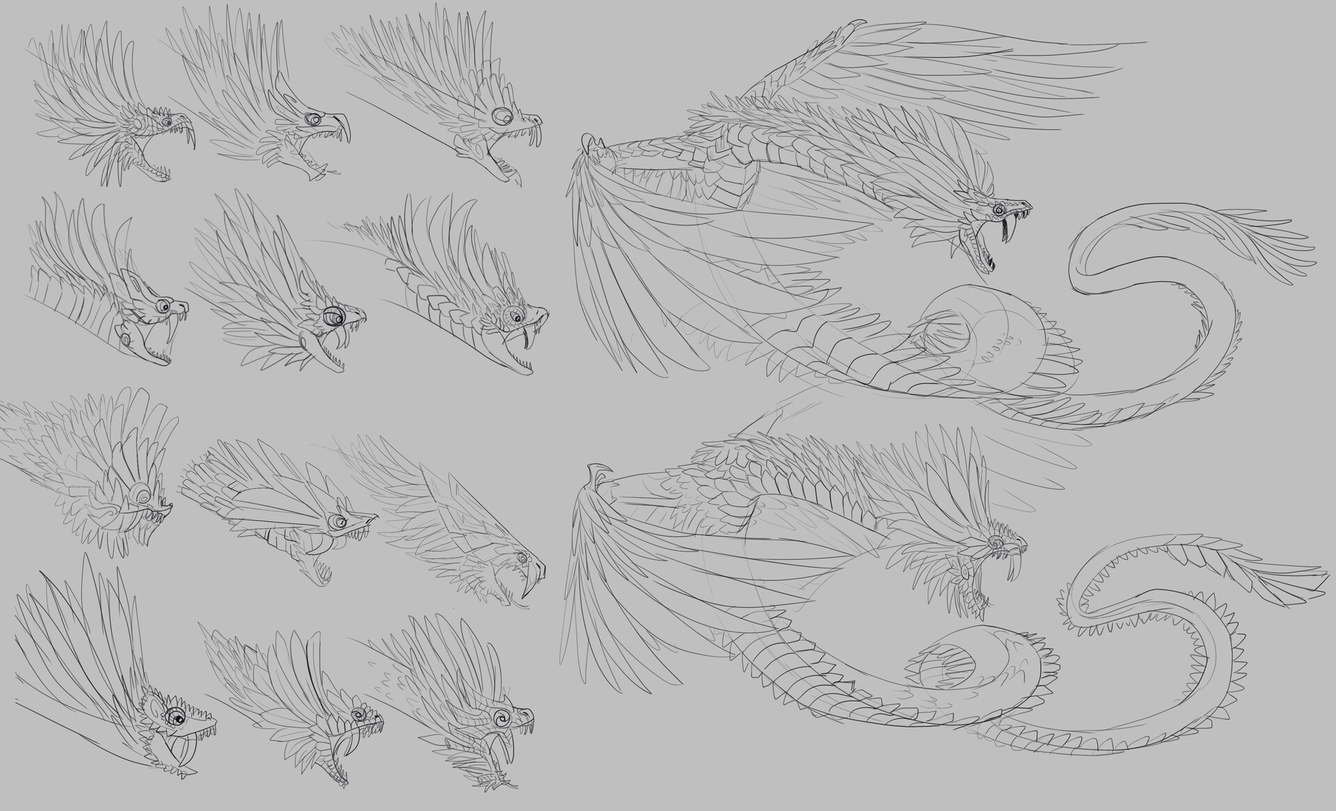 Quetzalcoatl Sketch By Unoyente On Deviantart Quetzalcoatl By