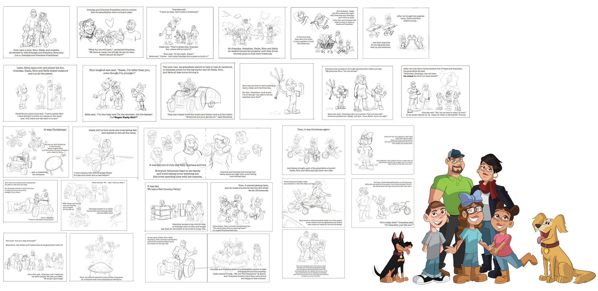 ArtStation - "The Grand's Adventure"/ Children's Book (Storyboards)